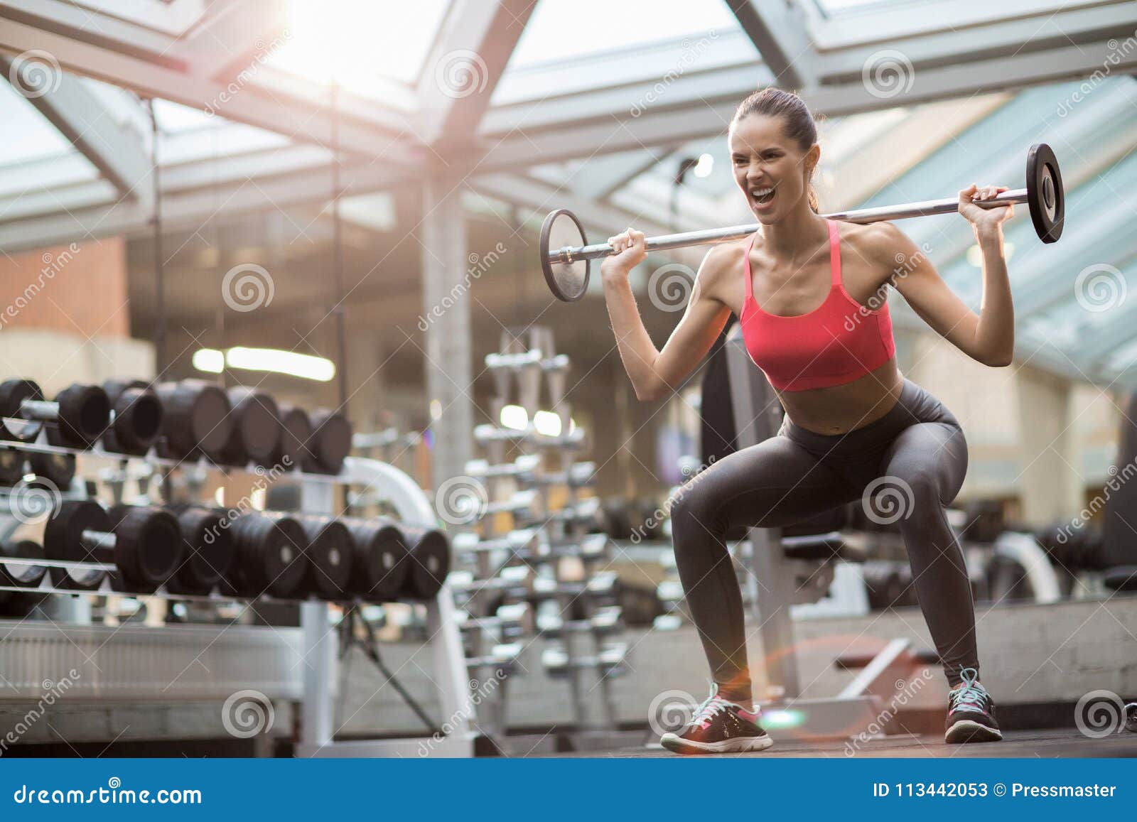 Gritty woman stock image. Image of effort, healthy, adult - 113442053