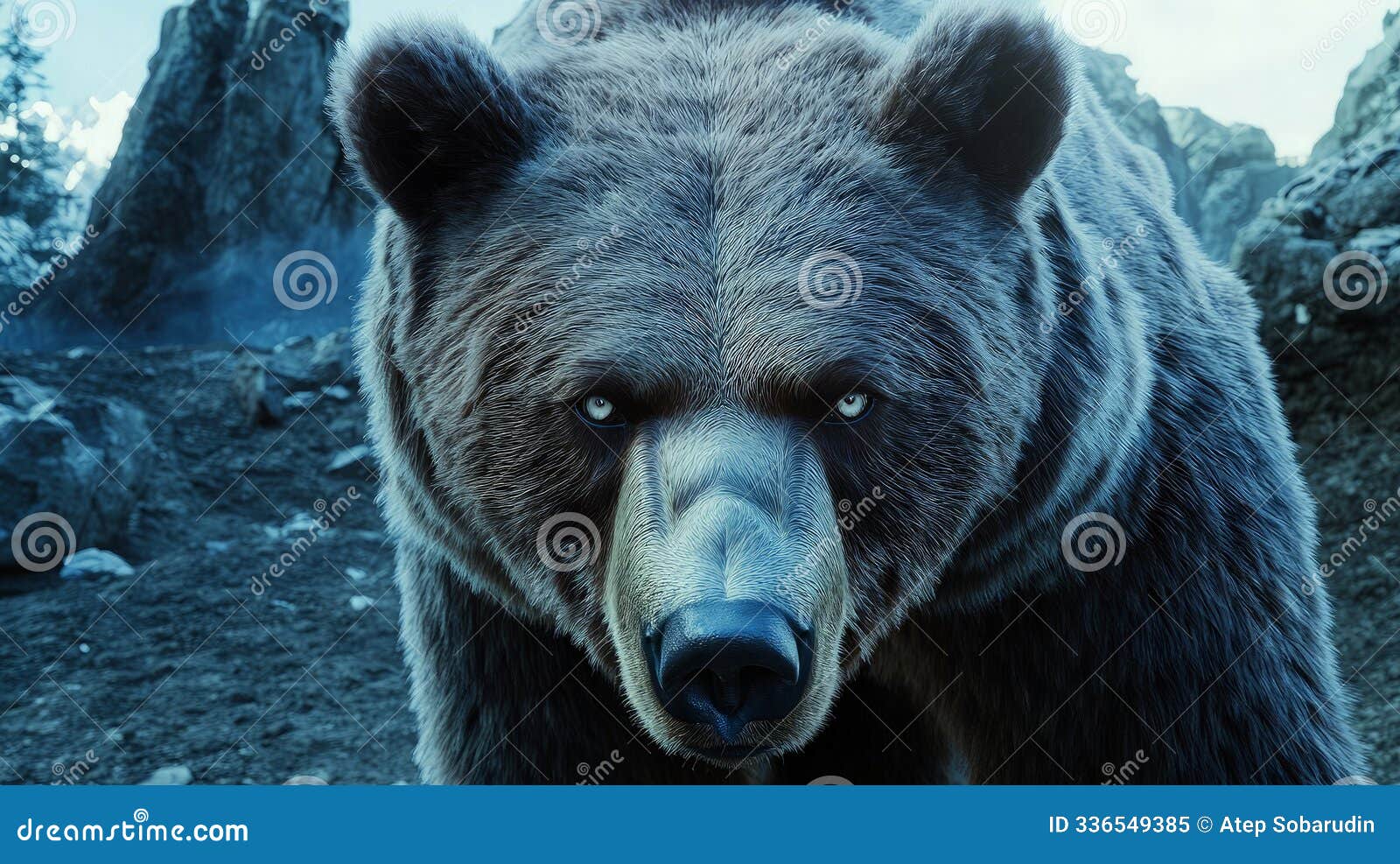 Grizzly Bear Close Up stock image. Image of claws, intense - 336549385