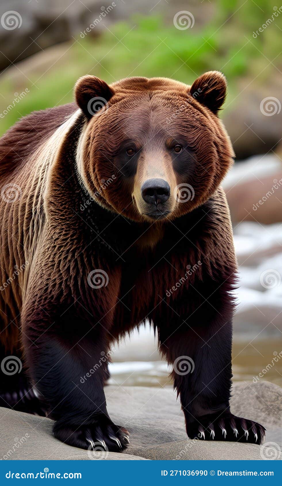 Grizzly Bear Illustration Artificial Intelligence Artwork Stock ...