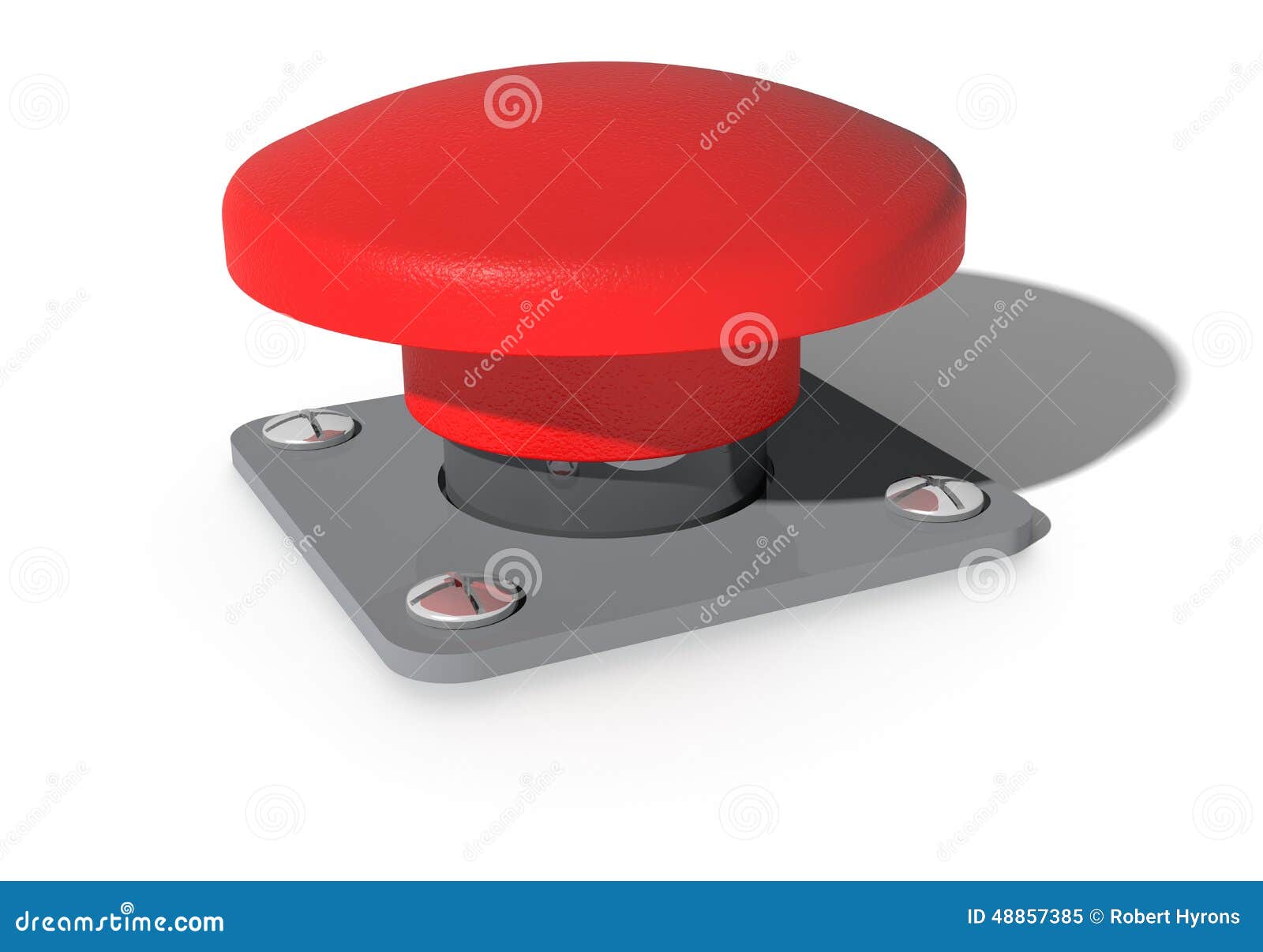 Großer roter Knopf stock abbildung. Illustration von finger - 48857385