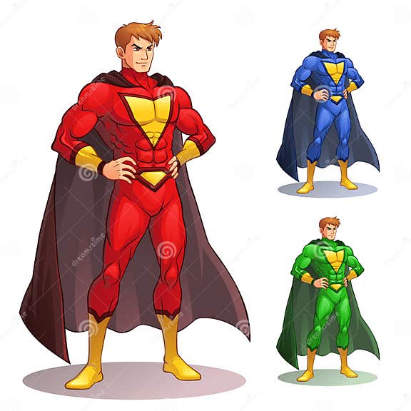 Großer Superheld vektor abbildung. Illustration von hauptteil - 28800205