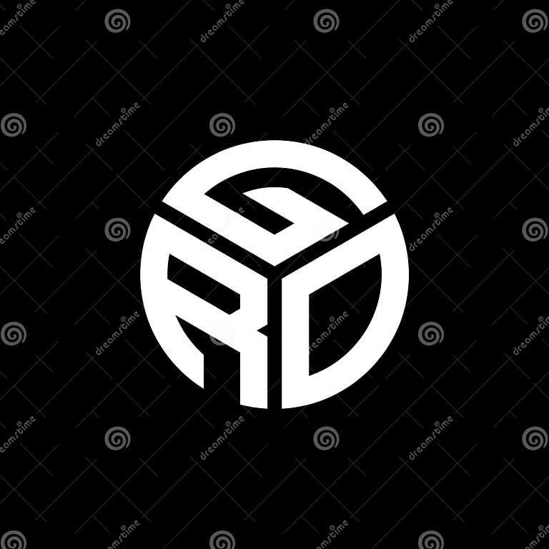 GRO Letter Logo Design on Black Background. GRO Creative Initials ...