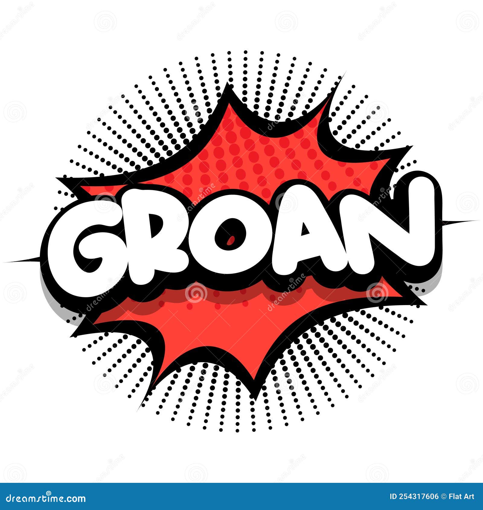 Groan Comic Book Explosion Bubble Vector Illustration Stock Vector ...