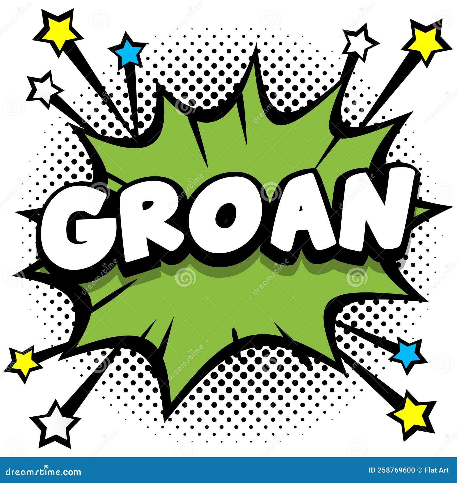 Groan Pop Art Comic Speech Bubbles Book Sound Effects Stock Vector ...
