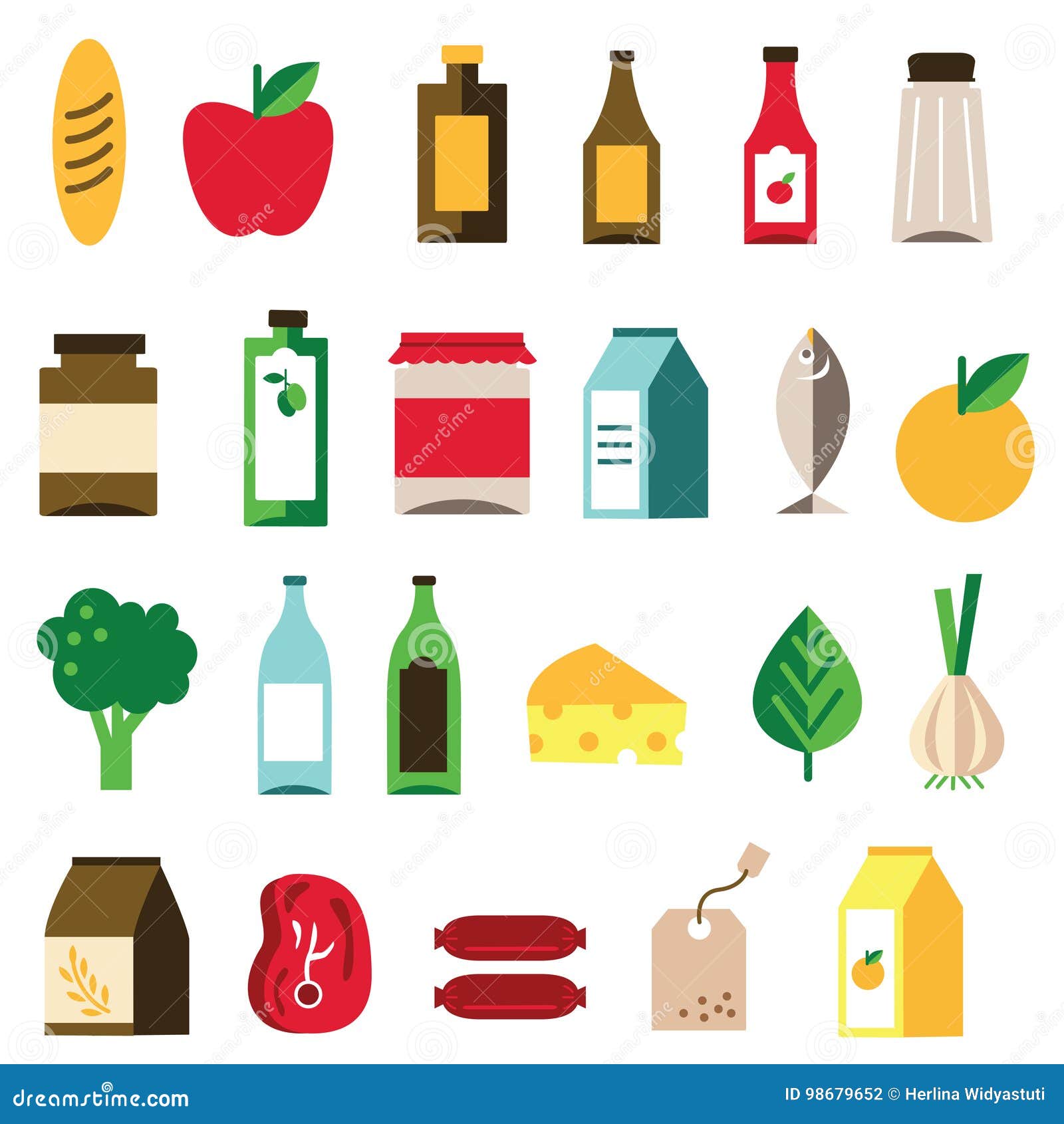 Groceries Icon stock illustration. Illustration of icon - 98679652
