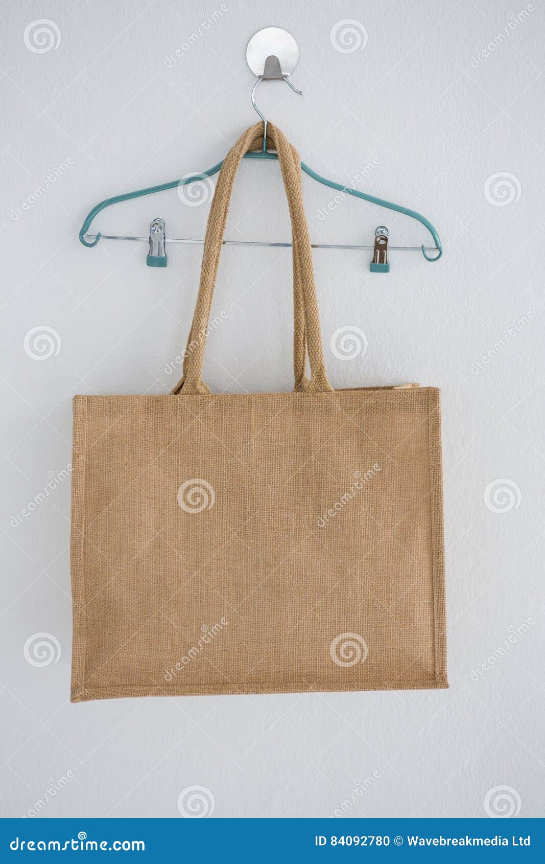 Grocery Bag Hanging on Hanger Stock Photo - Image of consumerism, wall ...