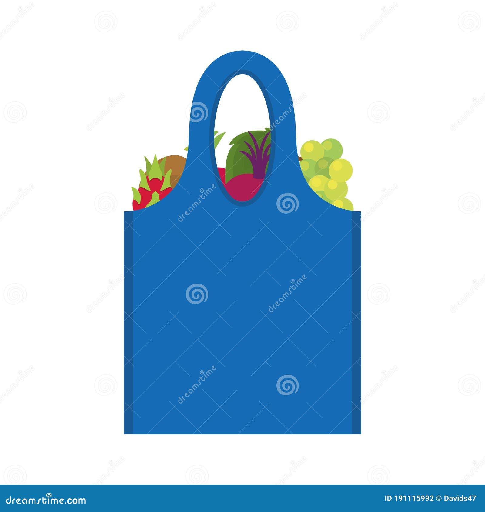 Grocery bag icon stock vector. Illustration of food - 191115992