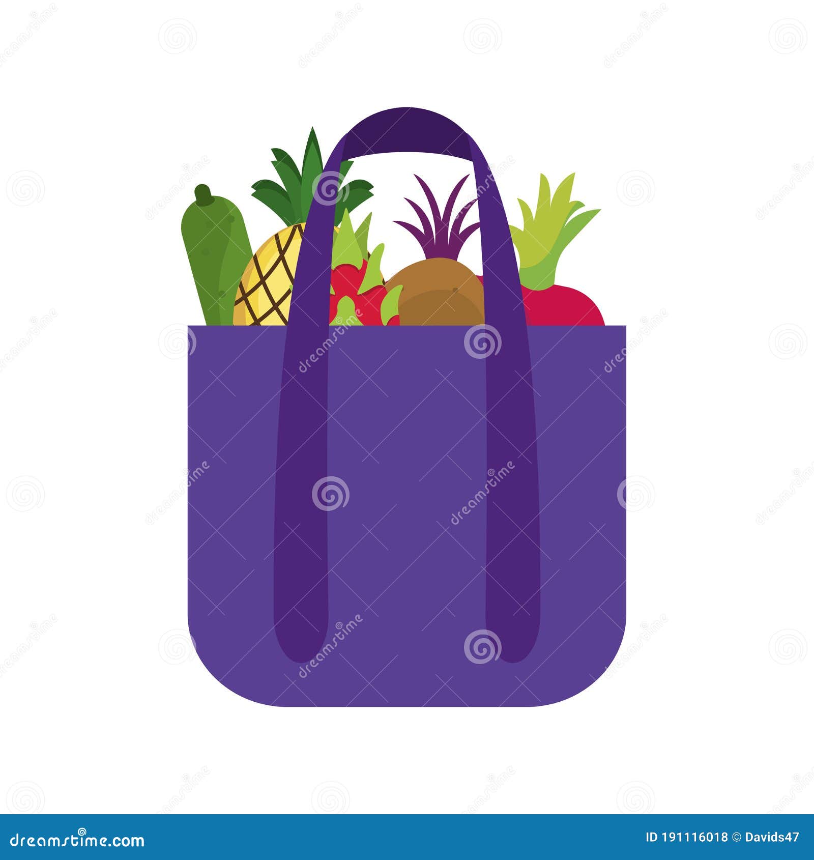 Grocery bag icon stock vector. Illustration of market - 191116018