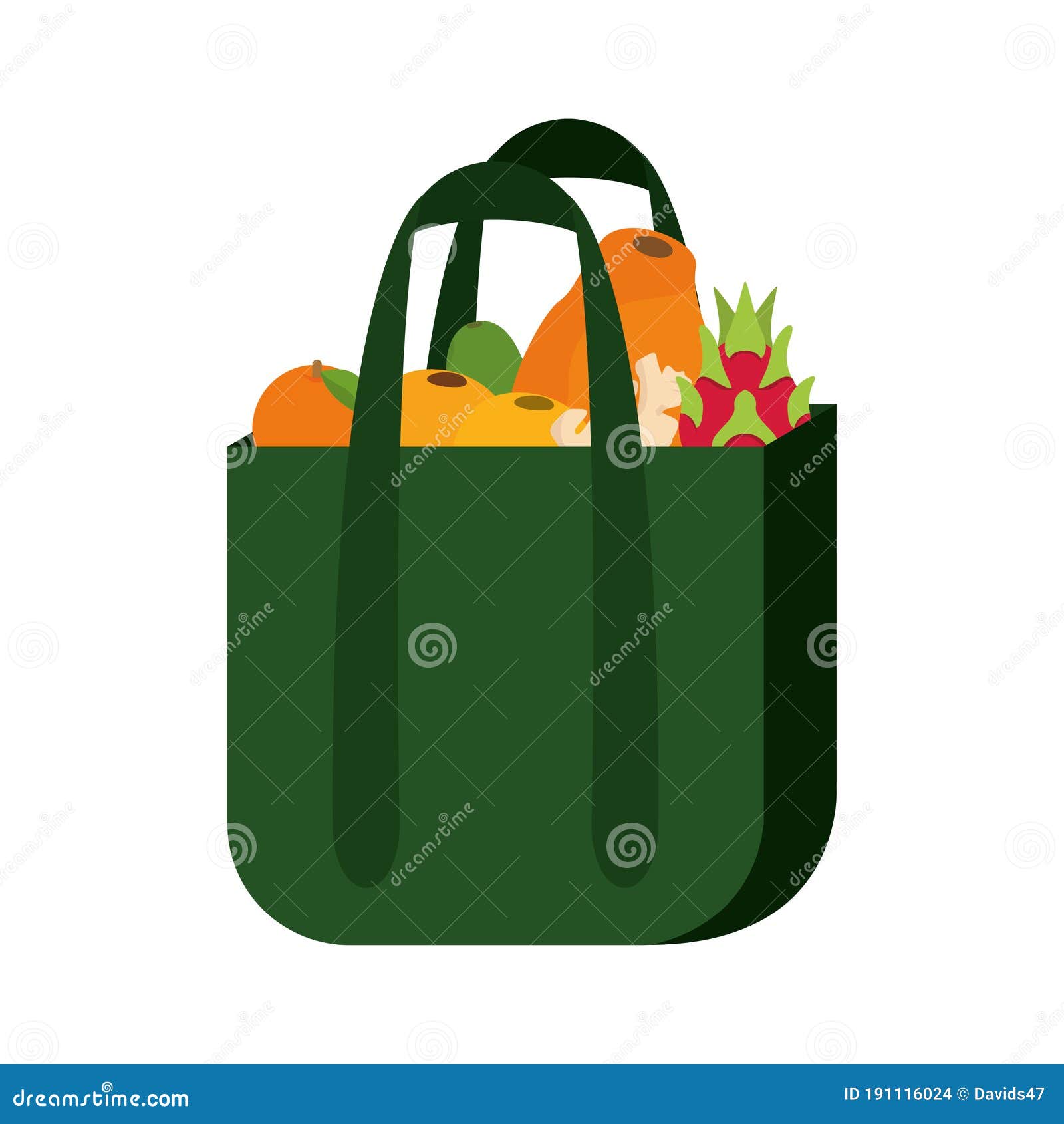 Grocery bag icon stock vector. Illustration of supermarket - 191116024