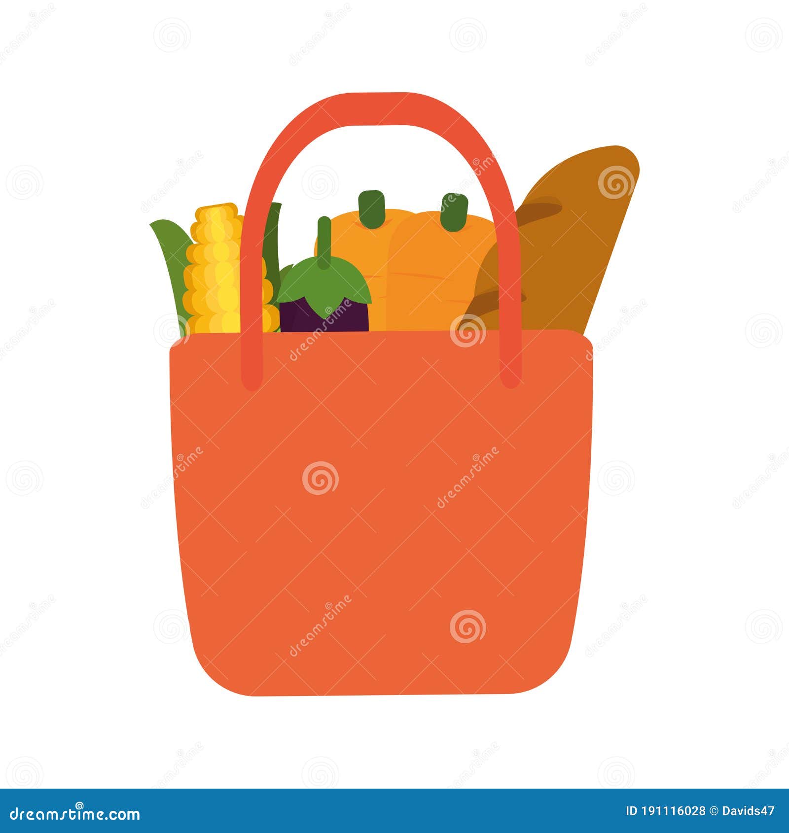 Grocery bag icon stock vector. Illustration of grocery - 191116028