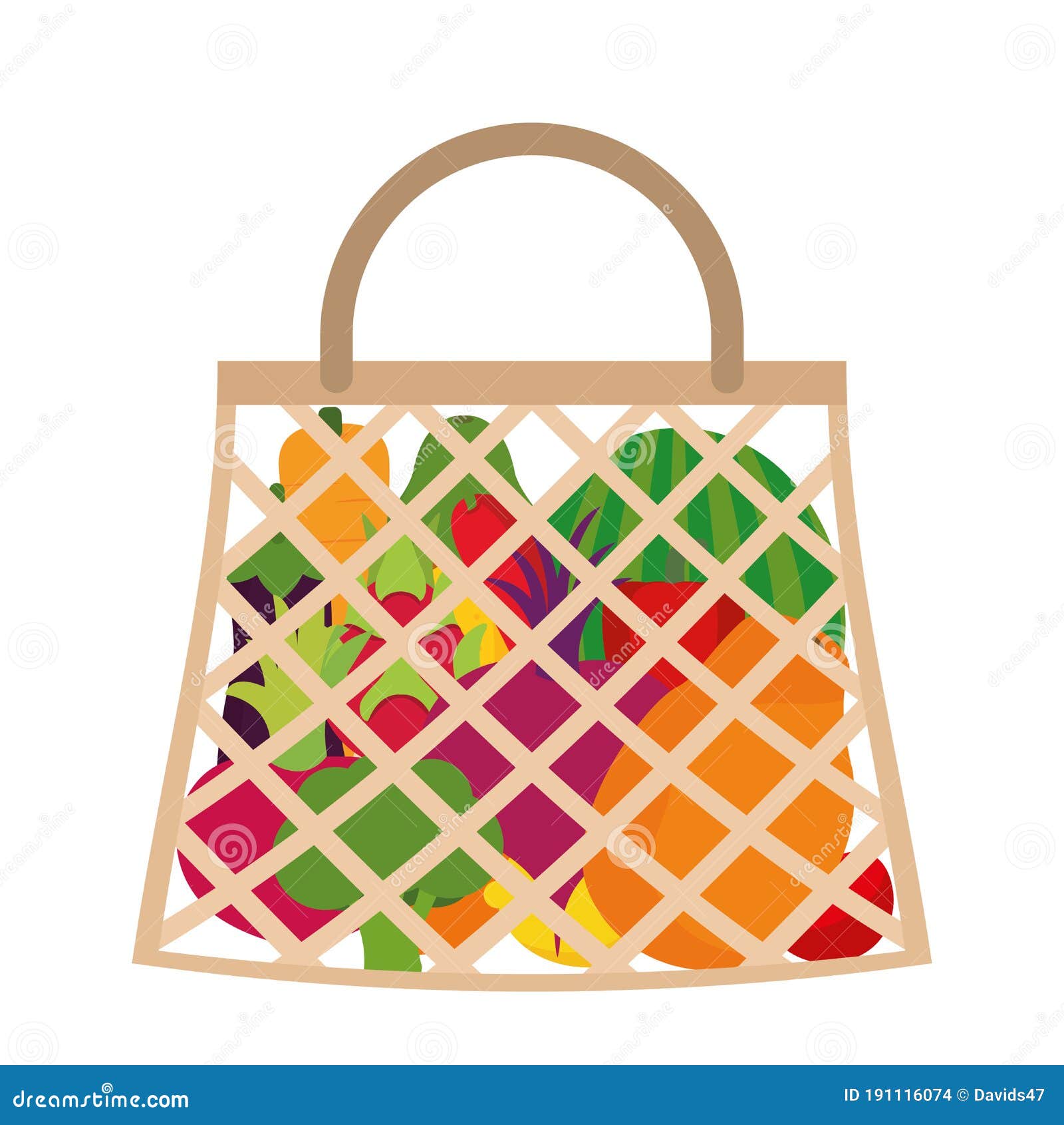 Grocery bag icon stock vector. Illustration of store - 191116074