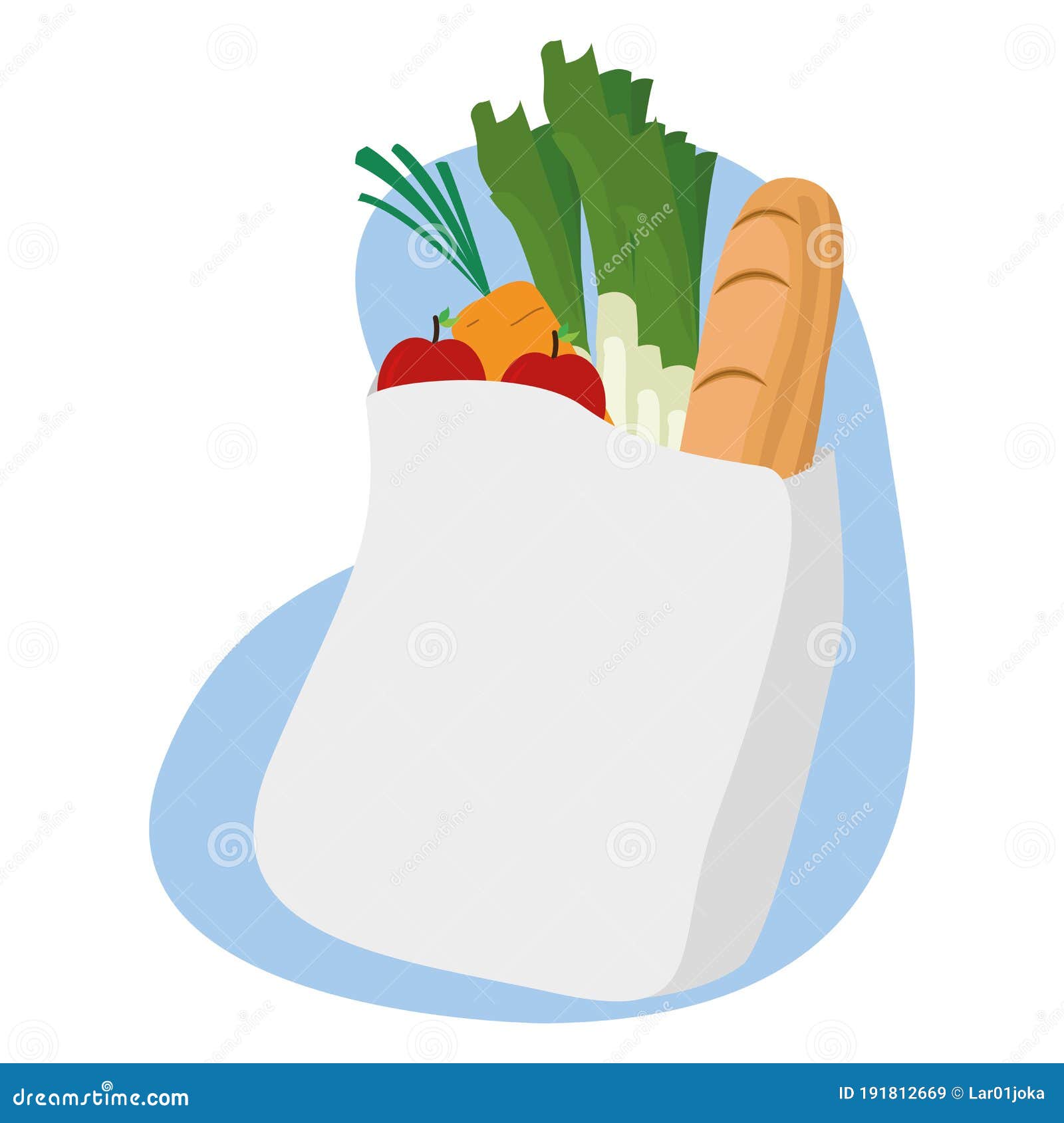 Grocery bag icon stock vector. Illustration of vector - 191812669