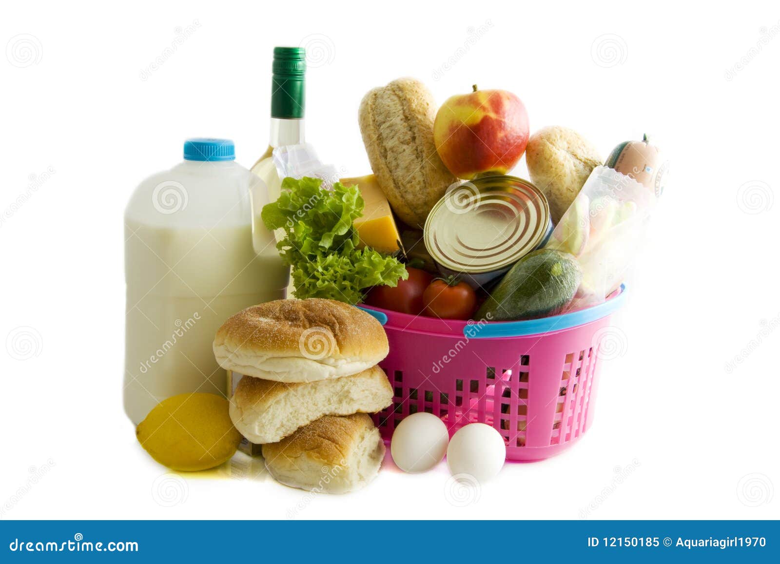 Grocery busket stock image. Image of groceries, grocery - 12150185