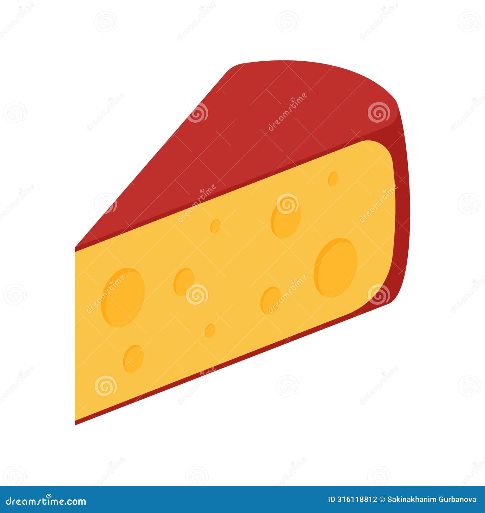 Grocery Food Simple Objects. Cheese Cartoon Flat Vector Stock Vector ...