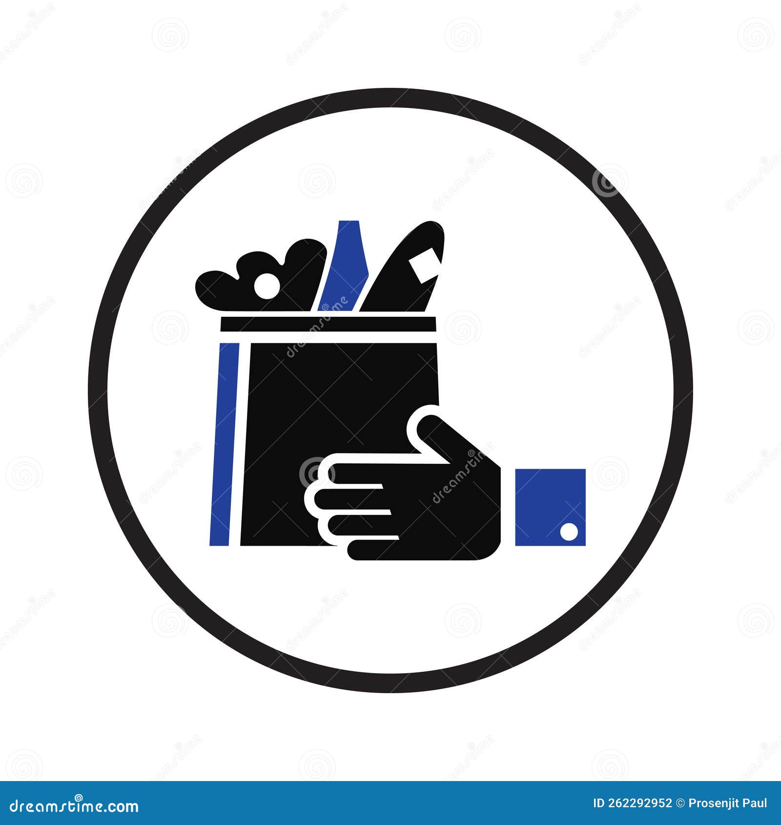Grocery Home Hand Delivery Icon Stock Vector - Illustration of grocery ...