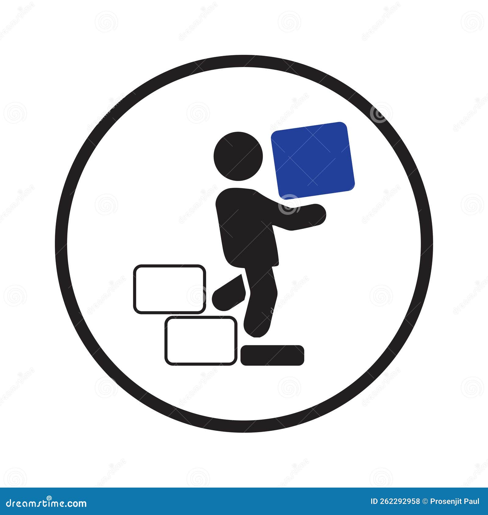 Grocery Home Hand Delivery Icon Stock Vector - Illustration of chef ...