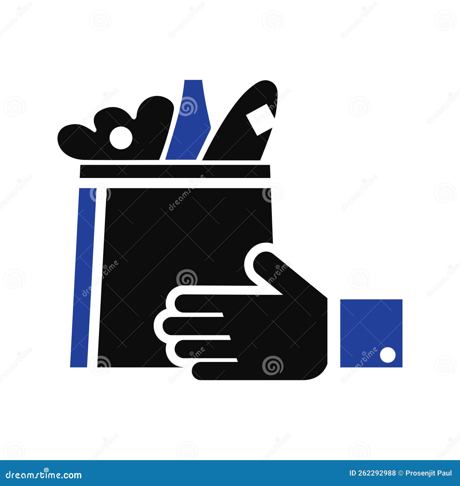 Grocery Home Hand Delivery Icon Stock Vector - Illustration of courier ...