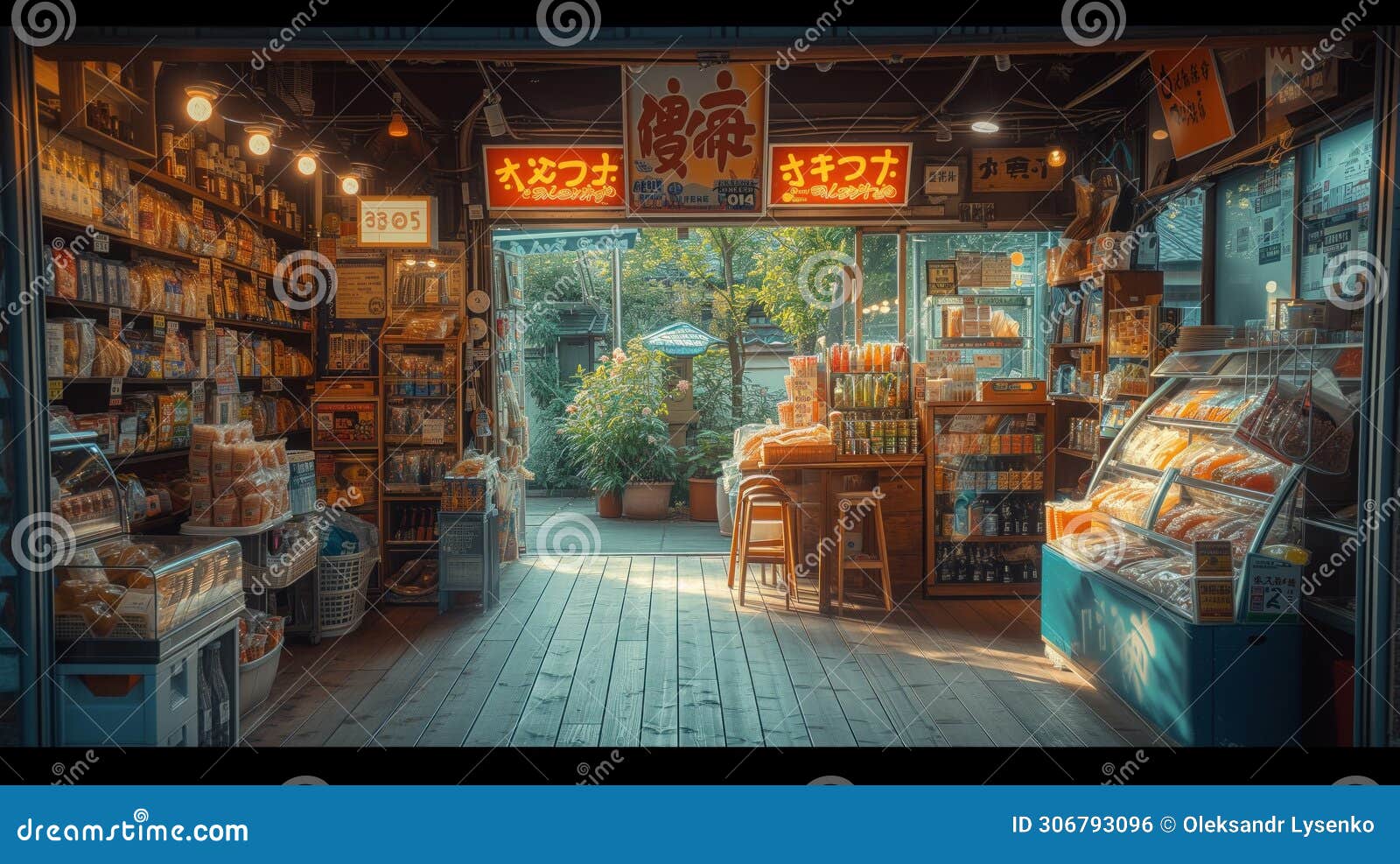 Grocery Minimarket Interior Stock Illustration - Illustration of modern ...