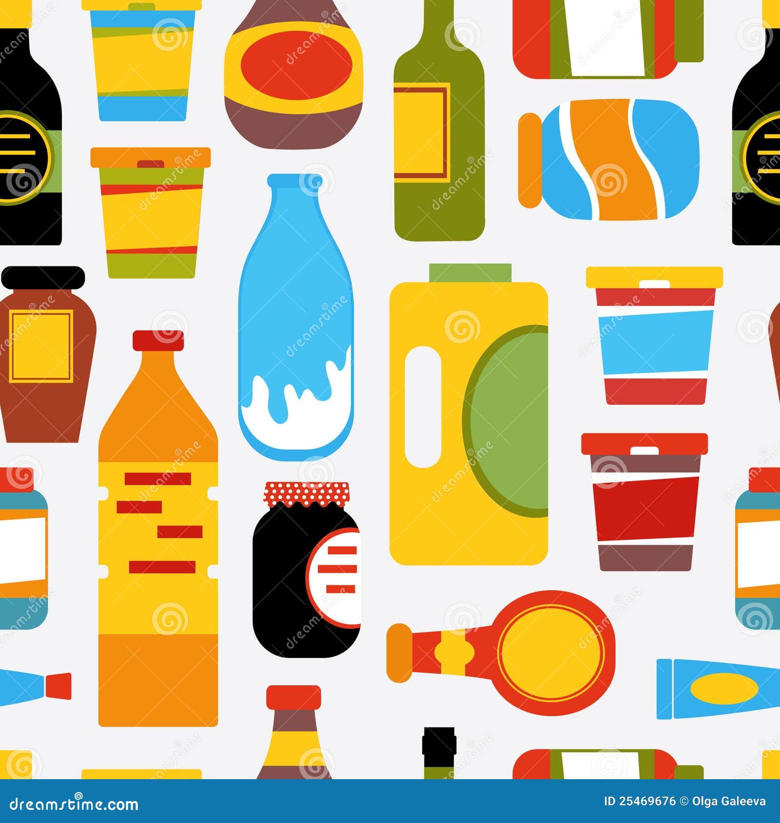 Grocery pattern stock vector. Illustration of merchandising - 25469676