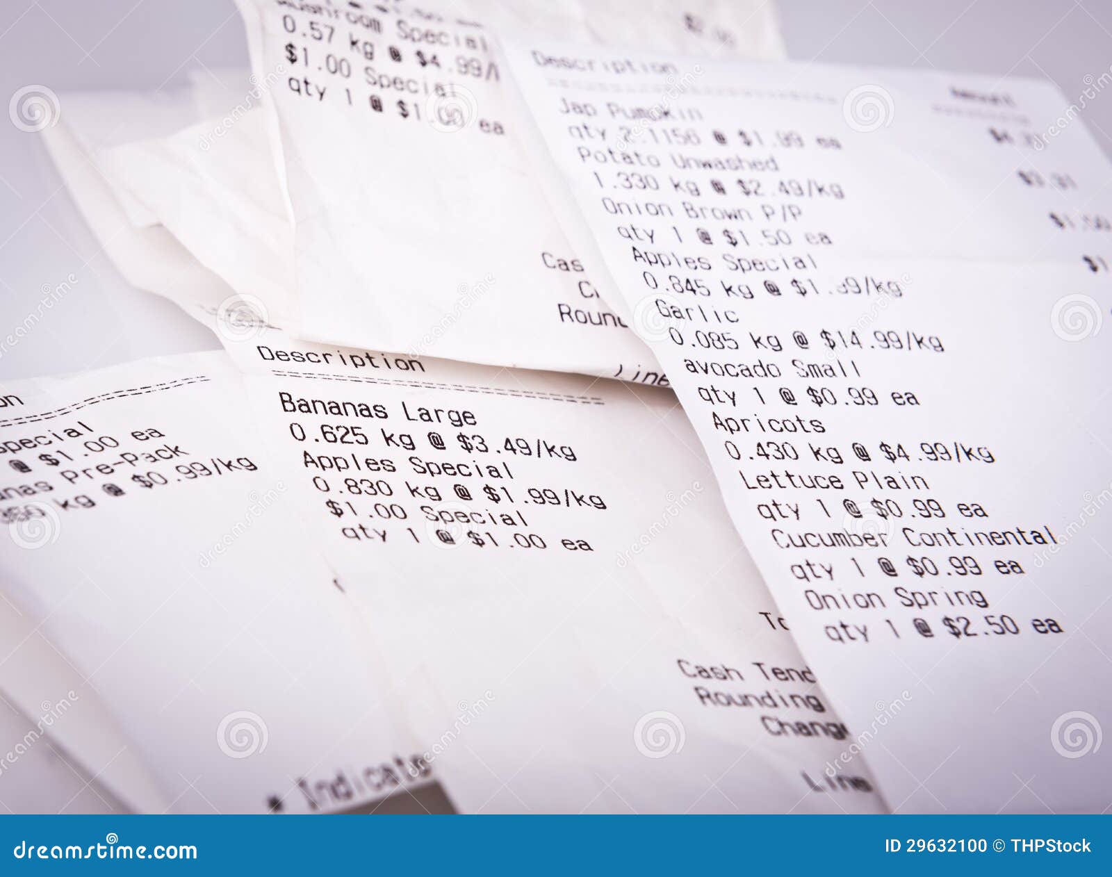 Grocery Receipts Stock Photography | CartoonDealer.com #29632100