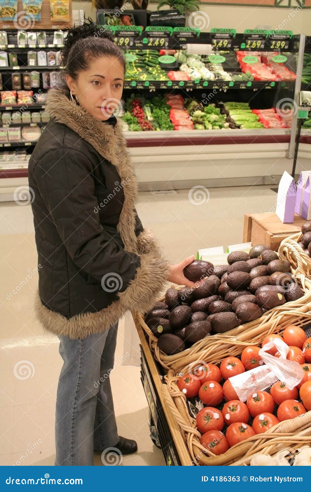 Grocery shopping stock image. Image of grocery, lady, fresh - 4186363