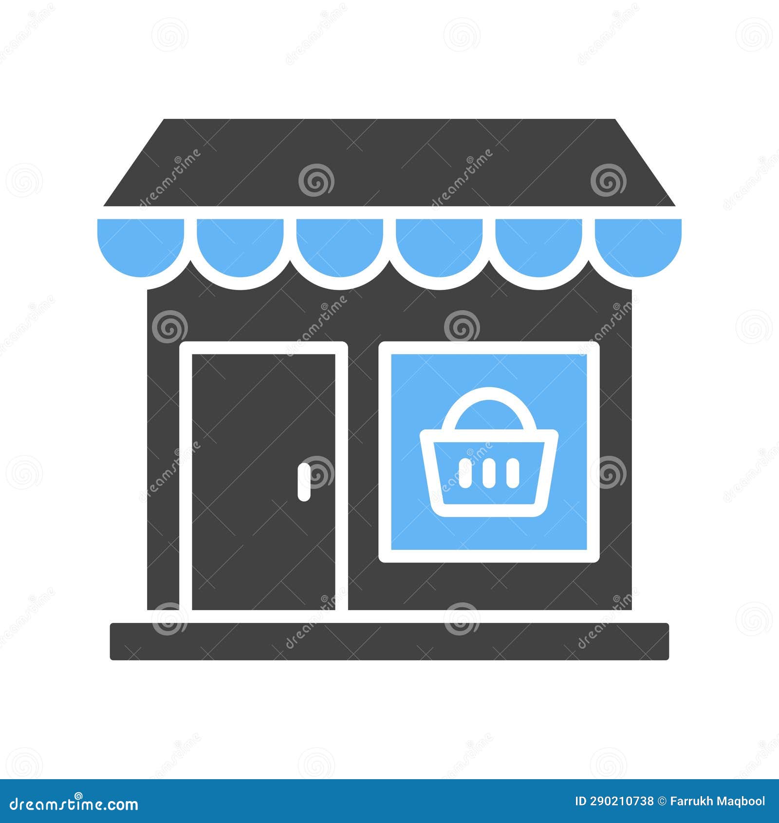 Grocery Store Icon Image. stock illustration. Illustration of symbol ...