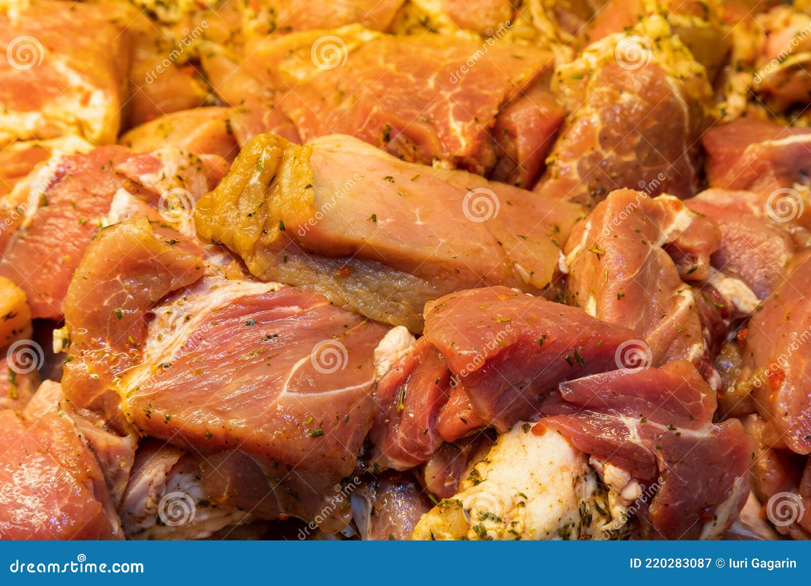 Grocery Store Showcase or Supermarket Shelf. Meat Section Stock Image ...