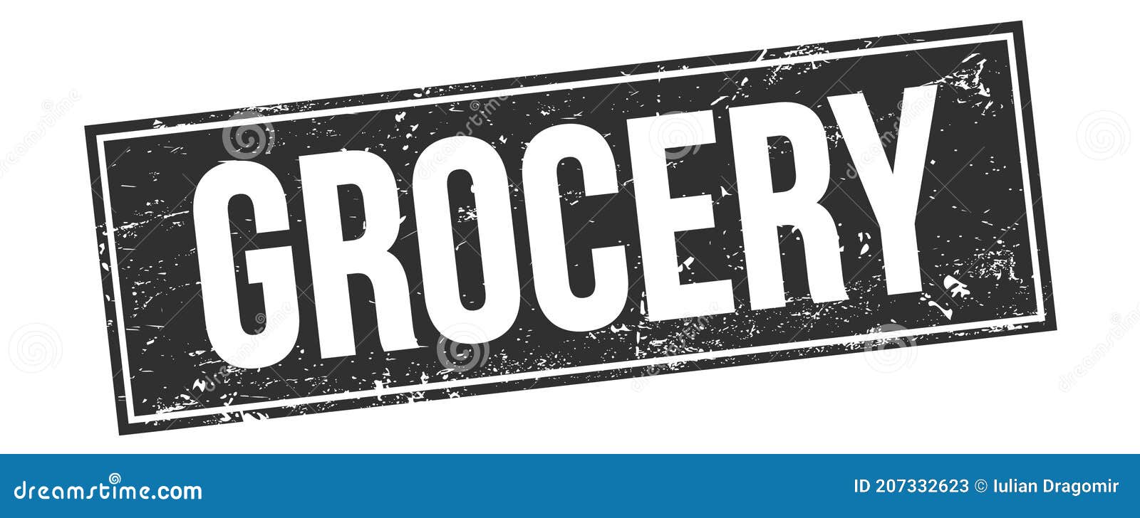 GROCERY Text on Black Grungy Rectangle Stamp Stock Illustration ...
