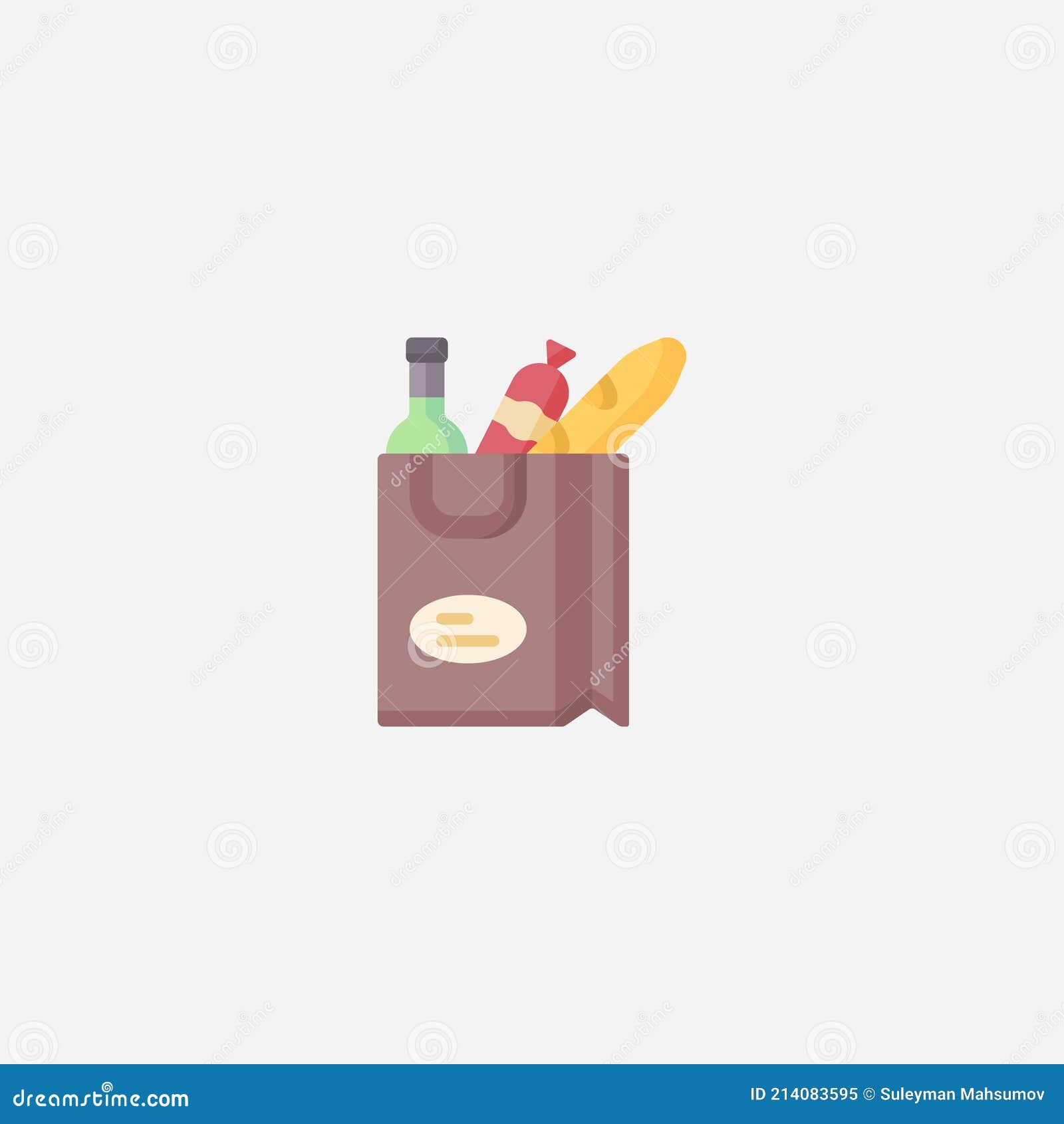 Grocery Vector Icon Sign Symbol Stock Vector - Illustration of product ...