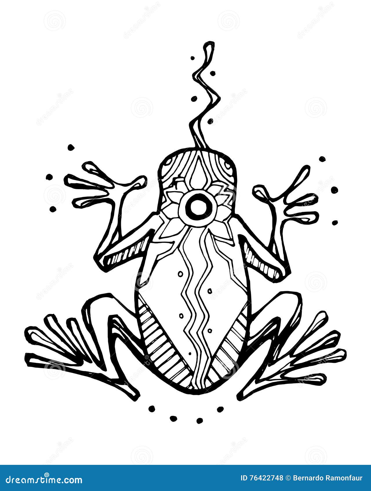 Groda Med Symbolvektorillustrationen Vektor Illustrationer ...