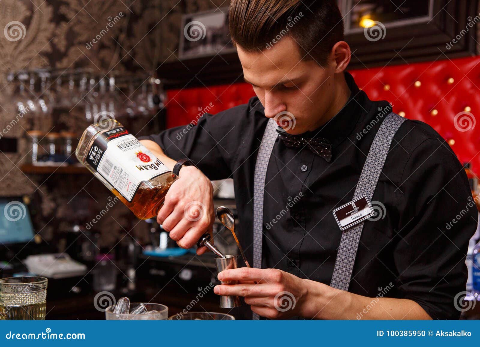 The bartender working editorial image. Image of editorial - 100385950