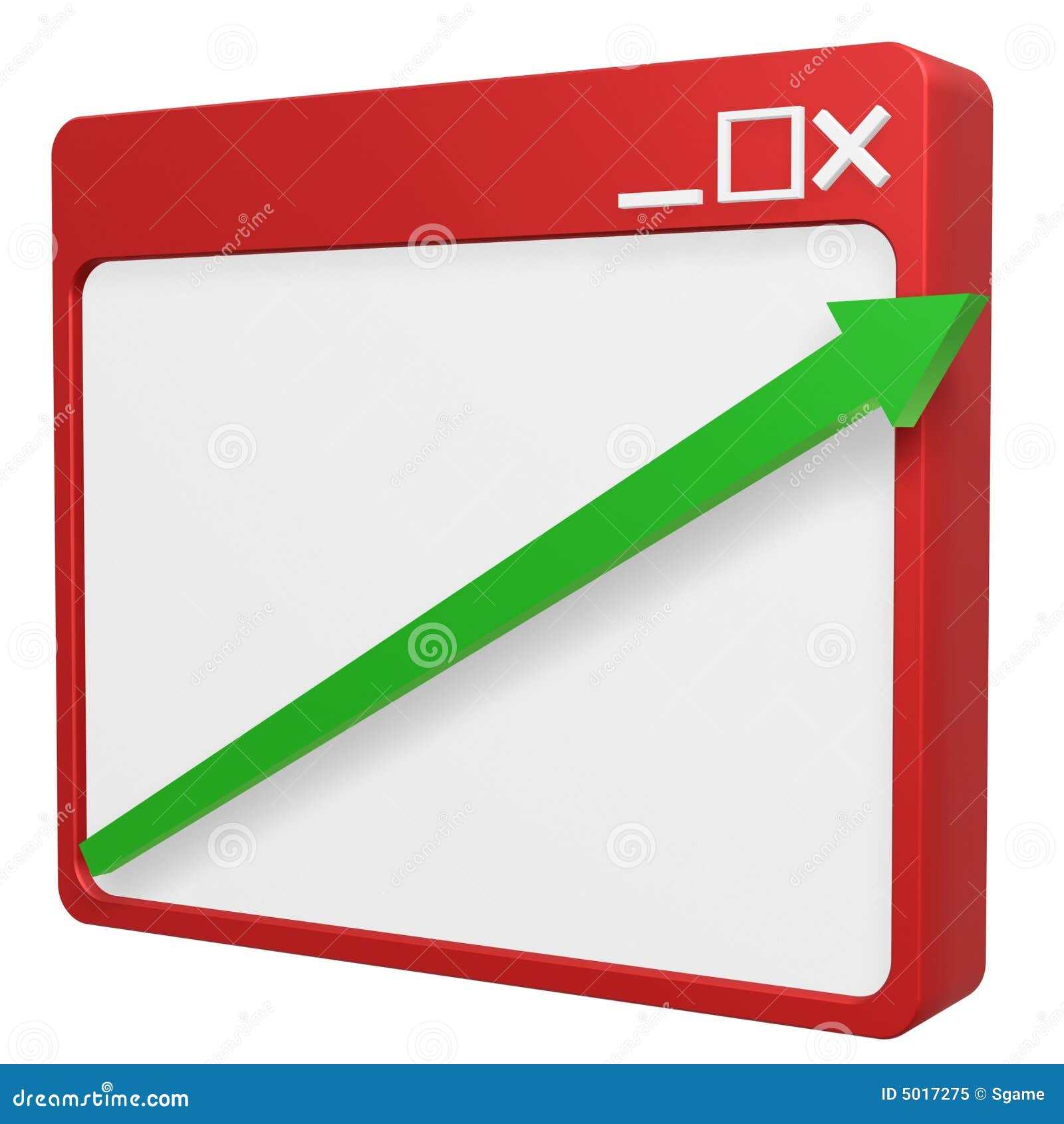 Groei pijl browser stock illustratie. Illustration of groen - 5017275