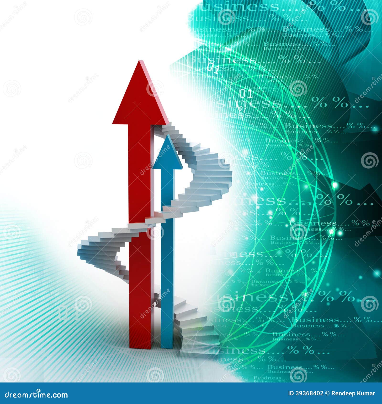 Groeiende pijl en boven stock illustratie. Illustration of planning ...
