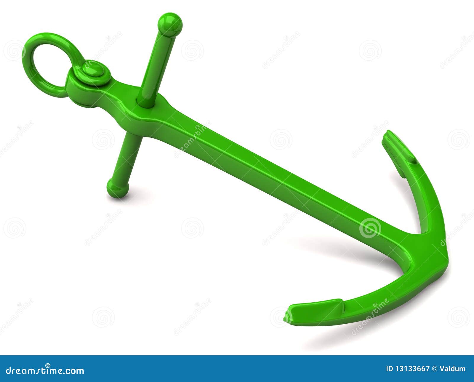 Groen anker stock illustratie. Illustration of zwaar - 13133667