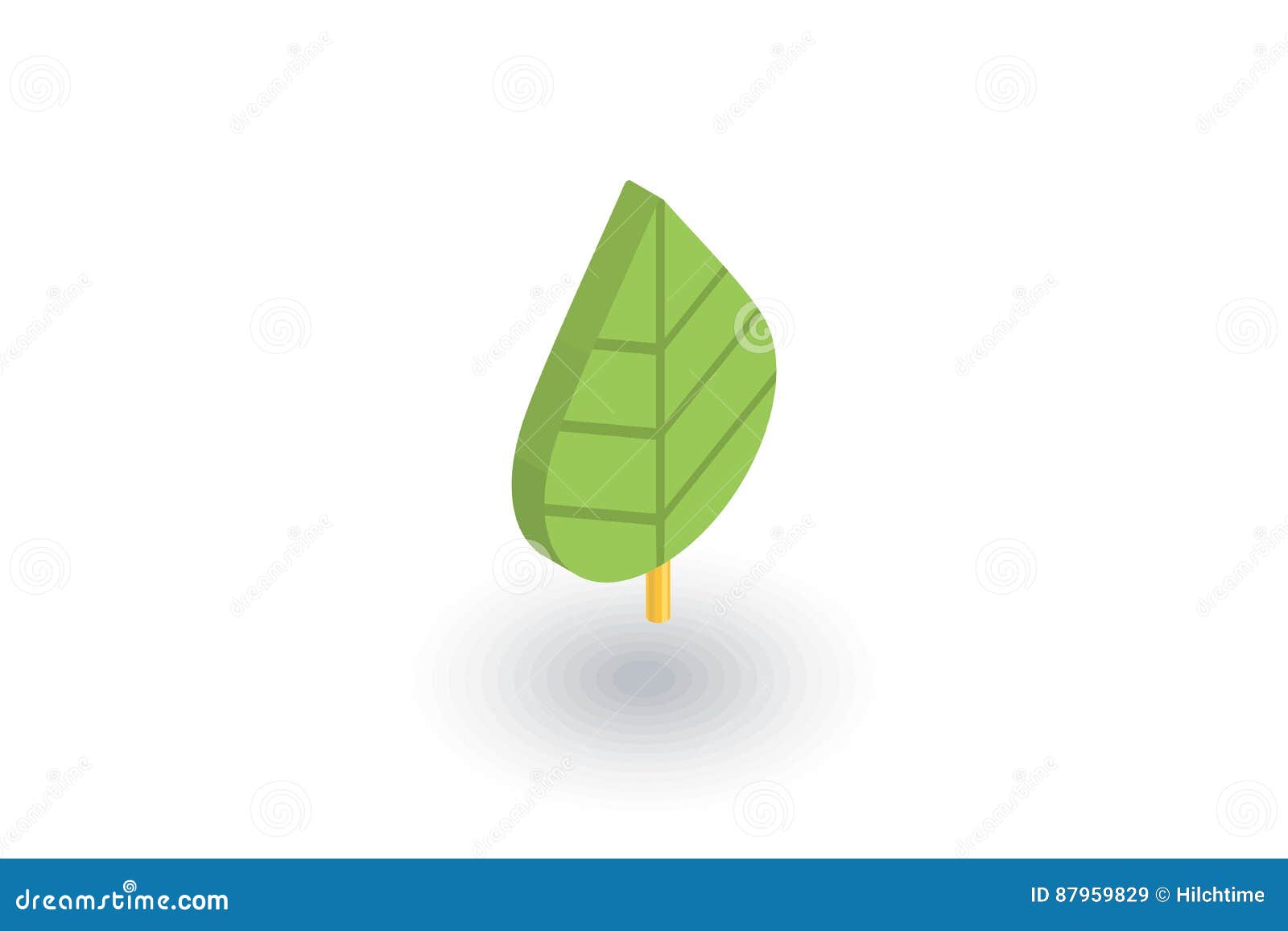 Groen Blad, Eco Isometrisch Vlak Pictogram 3d Vector Vector Illustratie ...