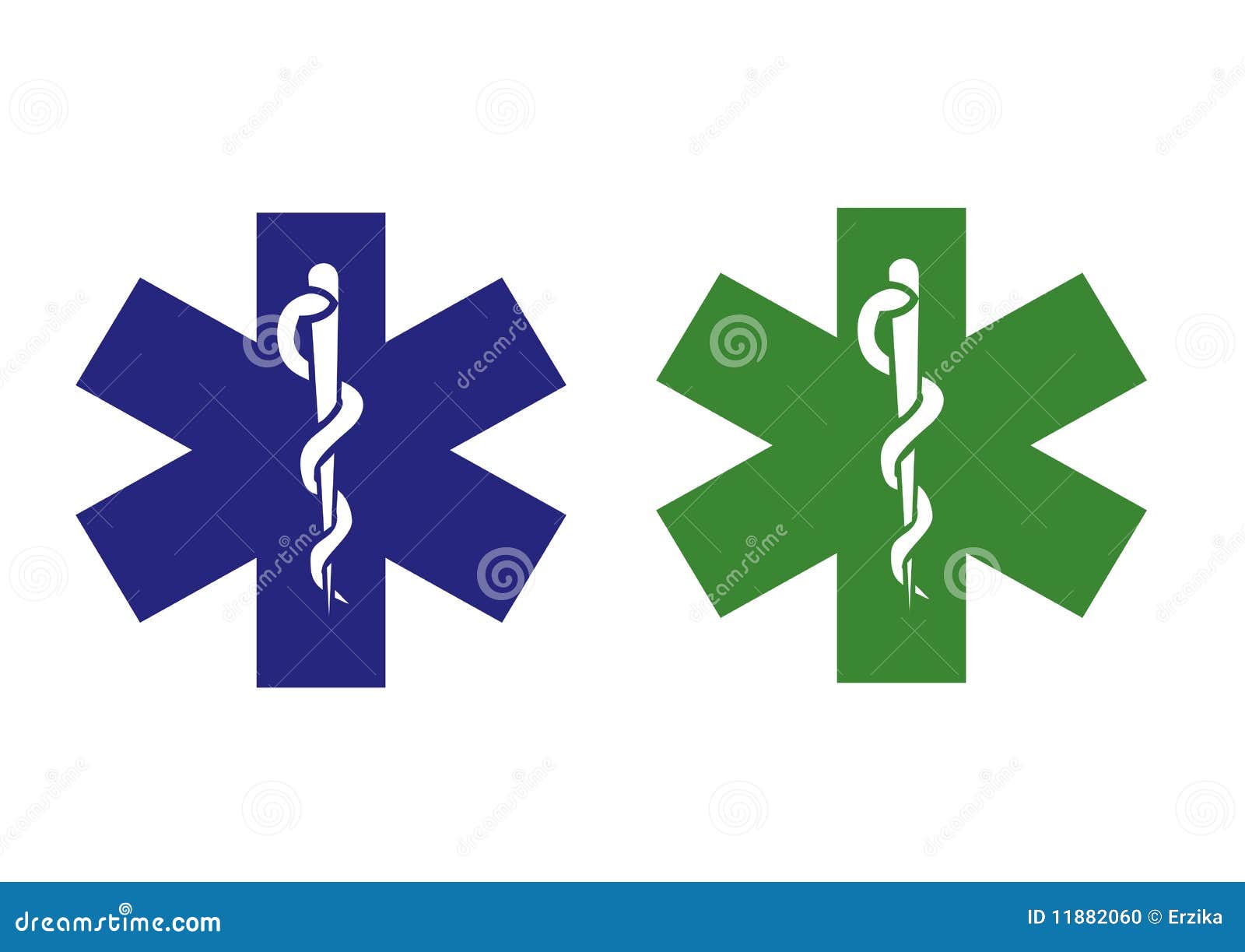 Groen En Blauw Medisch Symbool Vector Illustratie - Illustration of ...