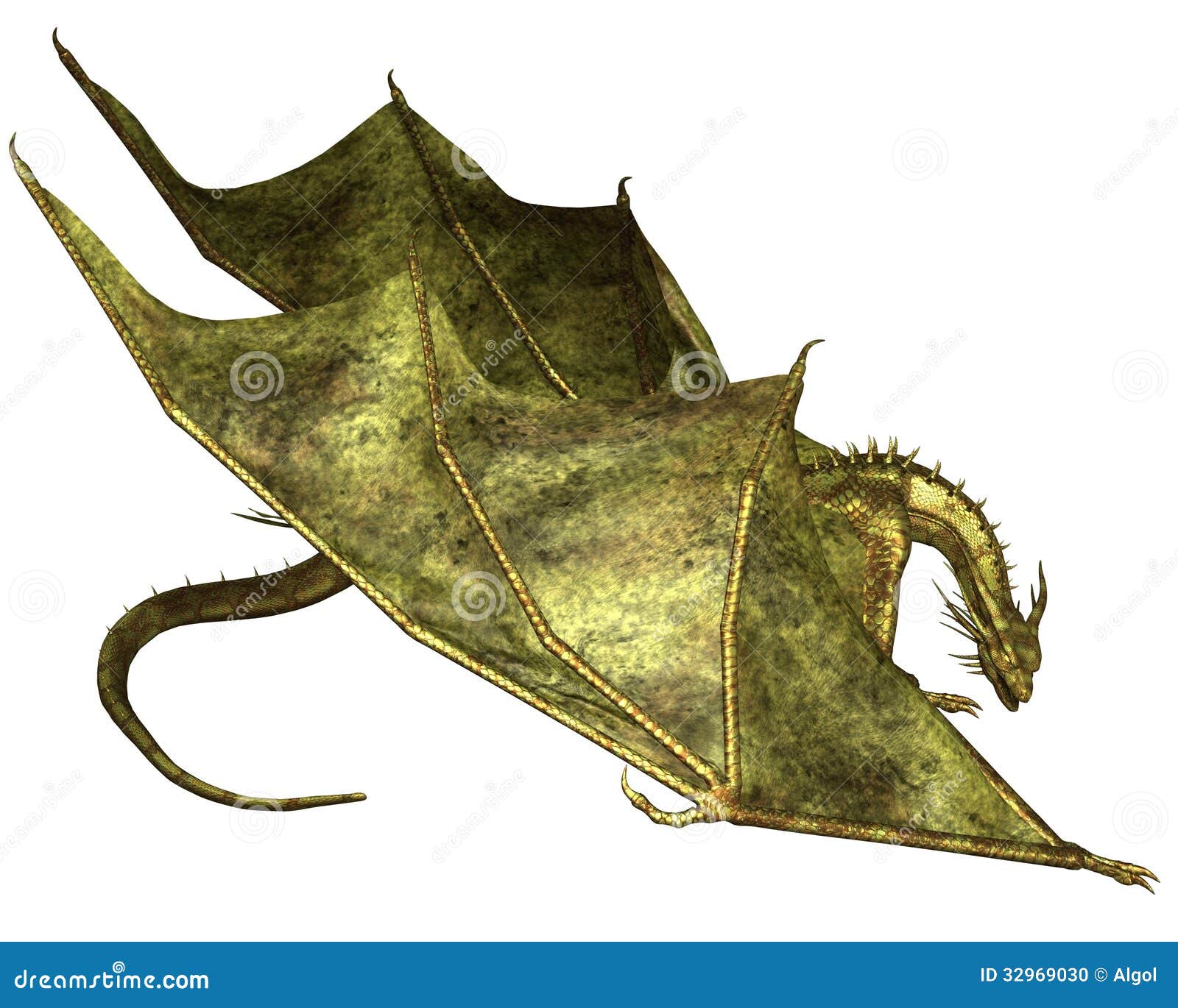 Groen Geschraapt Dragon Crawling Stock Illustratie - Illustration of ...