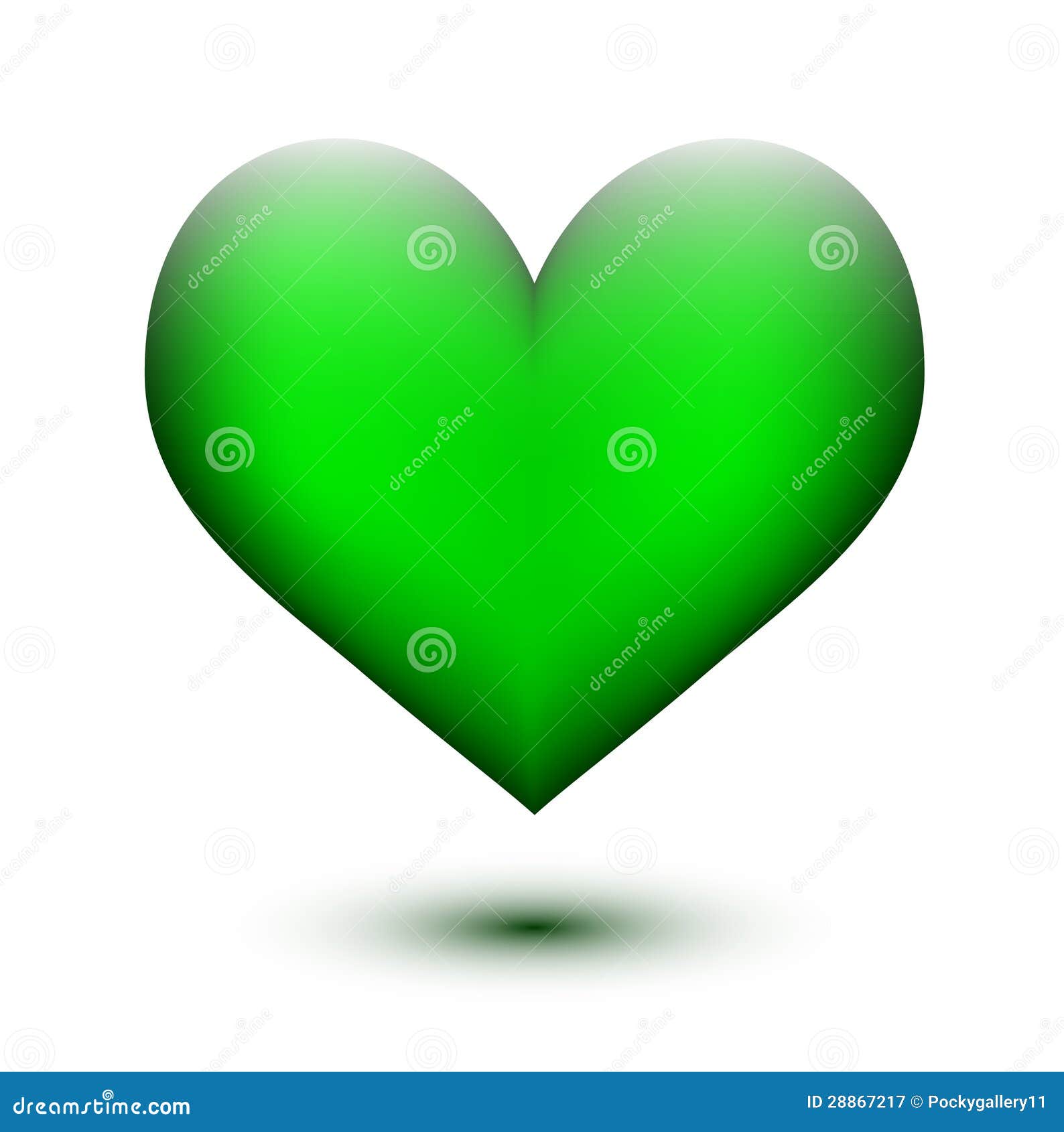 Groen glanzend hart vector illustratie. Illustration of idee - 28867217