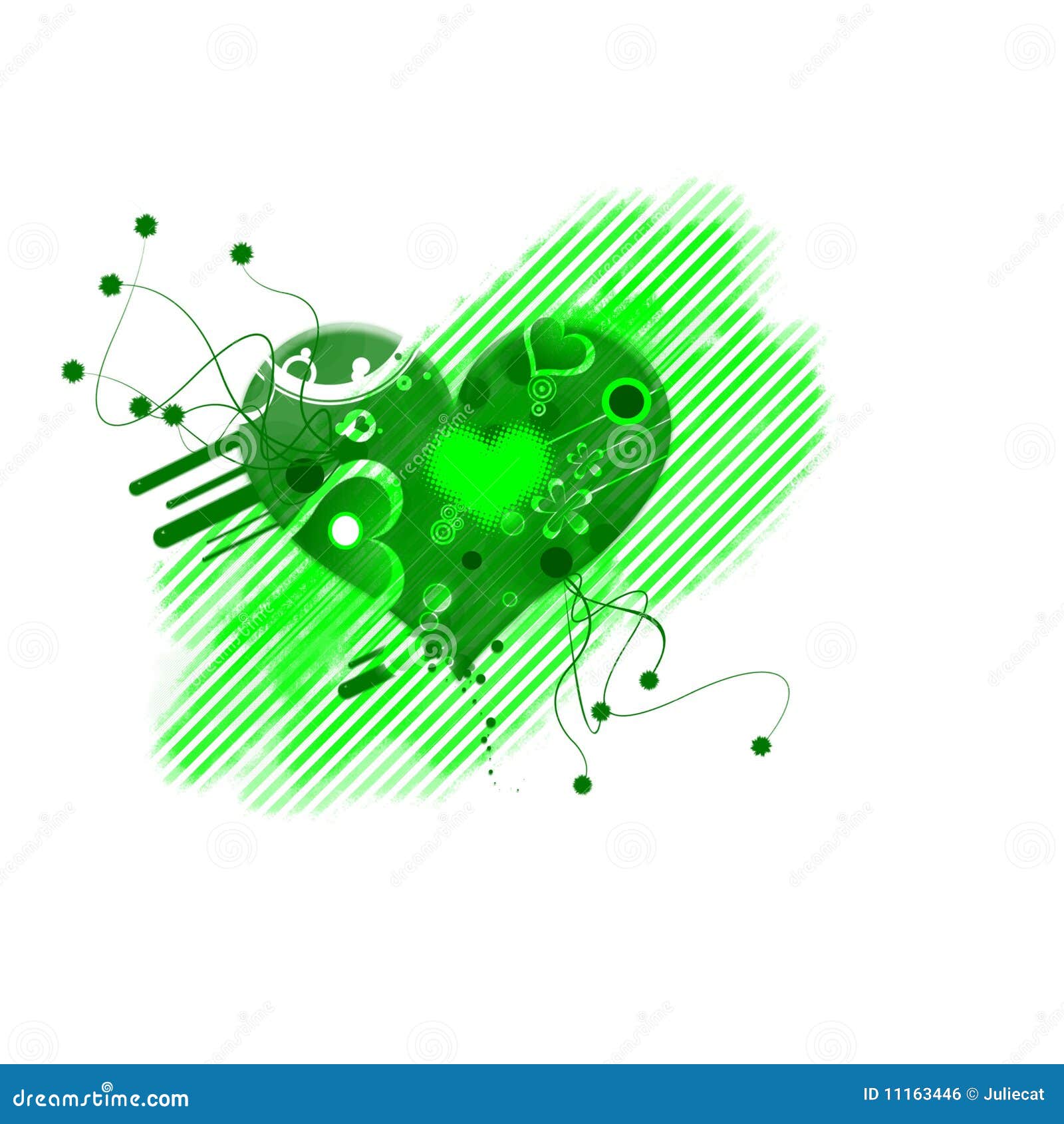Groen hart grunge stock illustratie. Illustration of vorm - 11163446