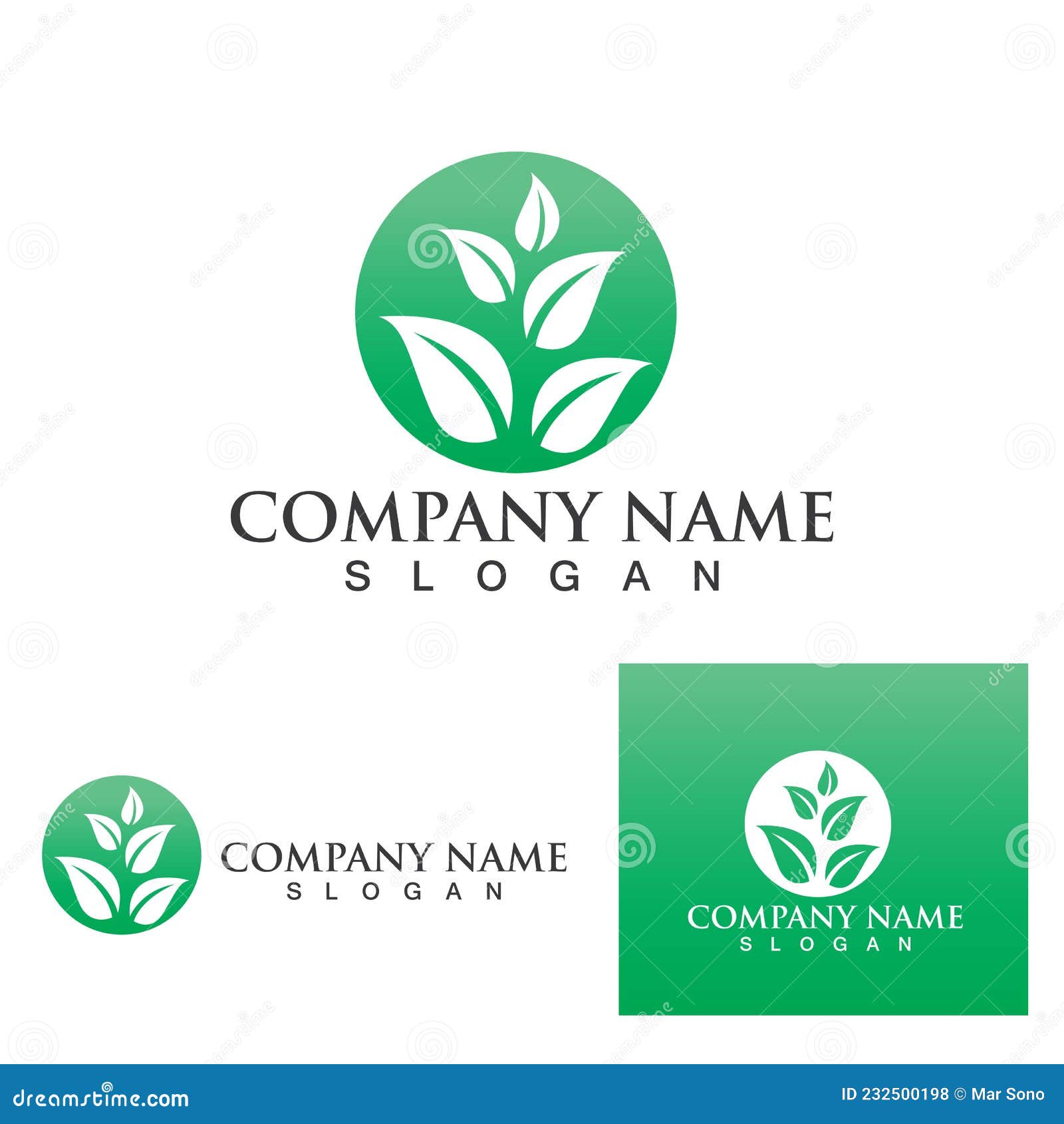 Groen Logo Bladboom En Symbool Vector Eps10 Vector Illustratie ...