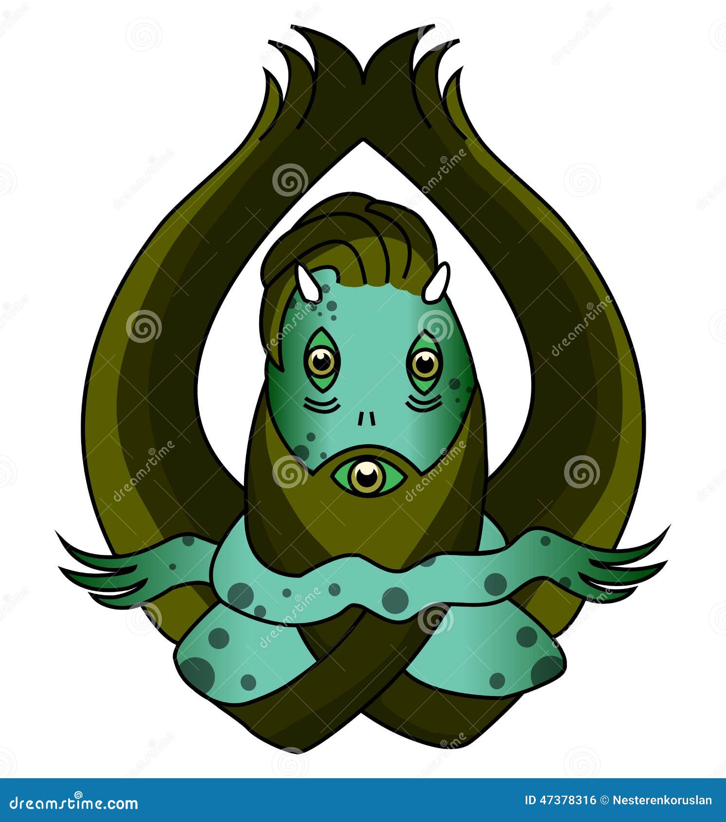 Groen moeras monste stock illustratie. Illustration of silhouet - 47378316