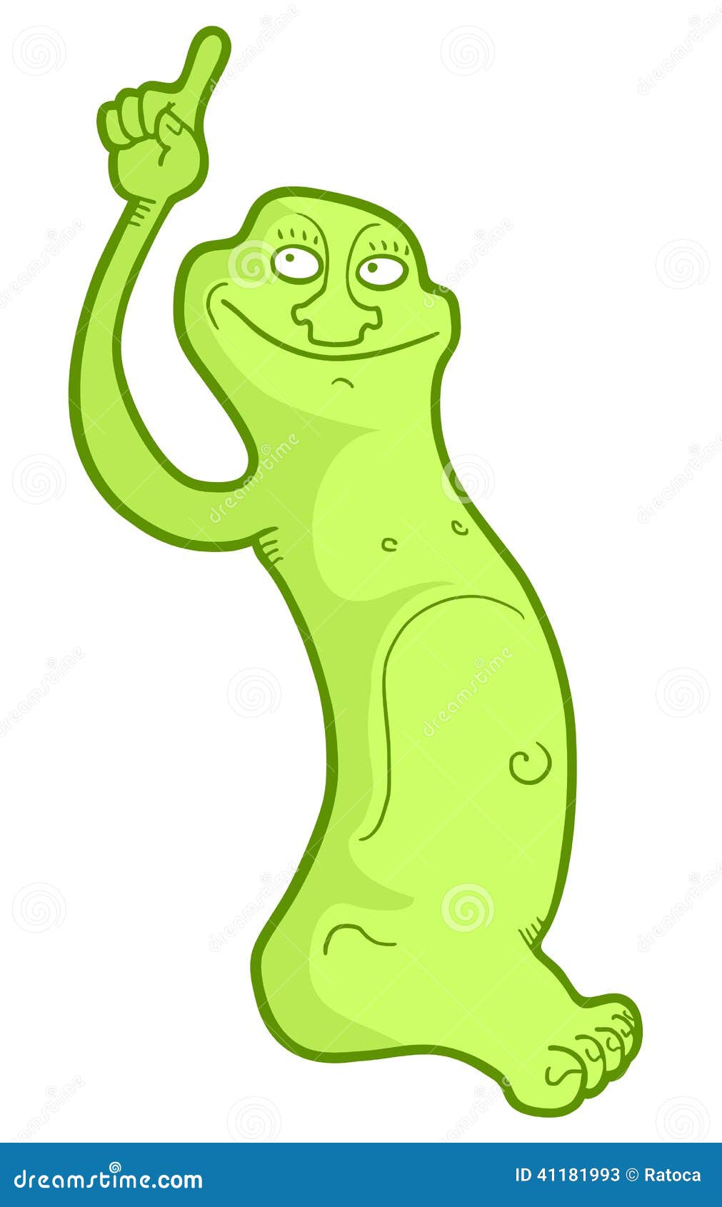 Groen Monster vector illustratie. Illustration of voet - 41181993