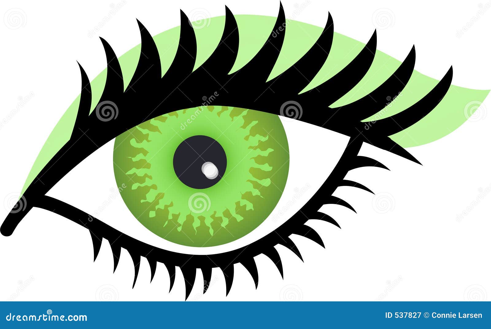 Groen Oog stock illustratie. Illustration of tekening, pictogram - 537827