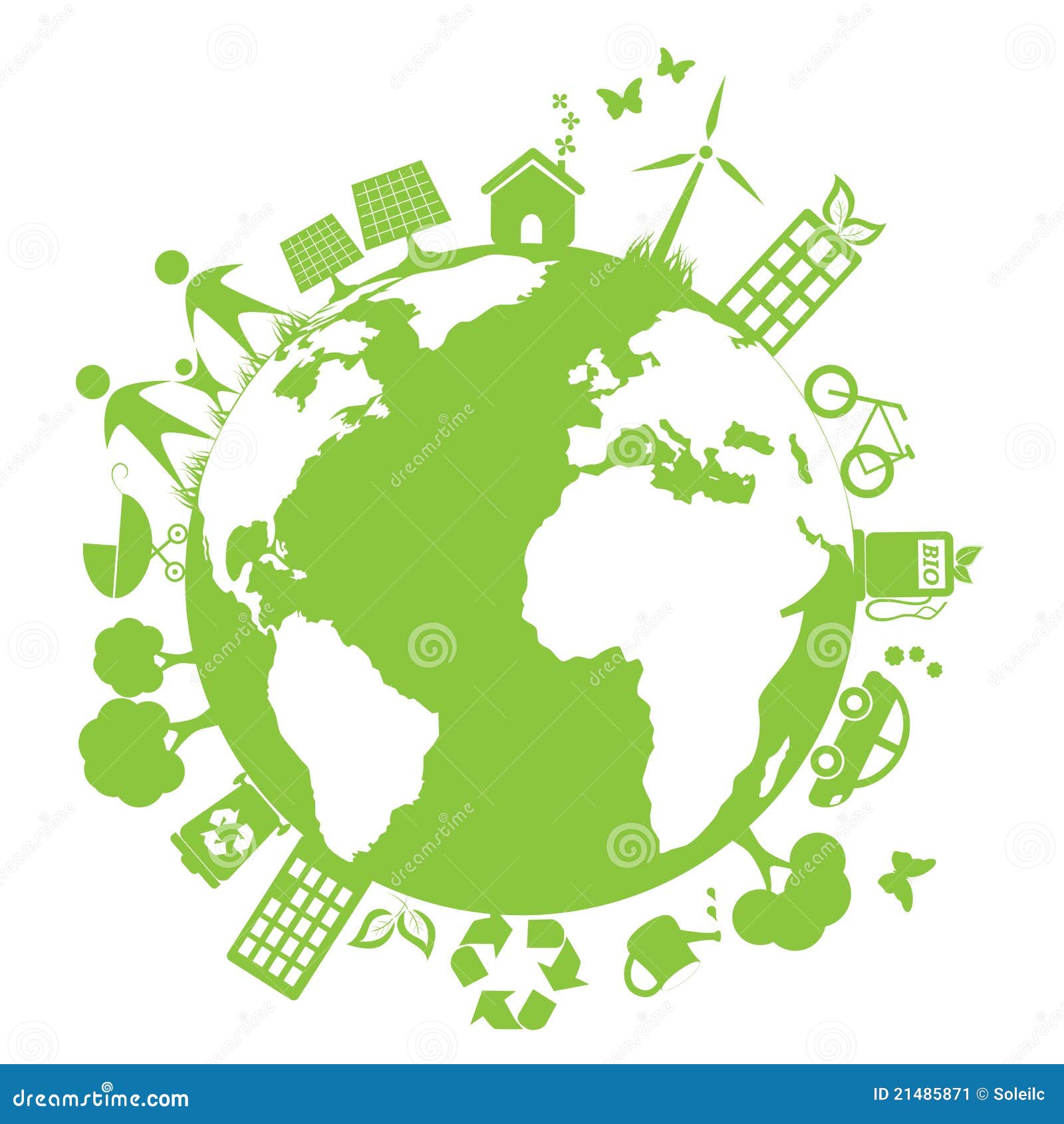 Groen Schoon Milieu Stock Afbeelding - Afbeelding: 21485871