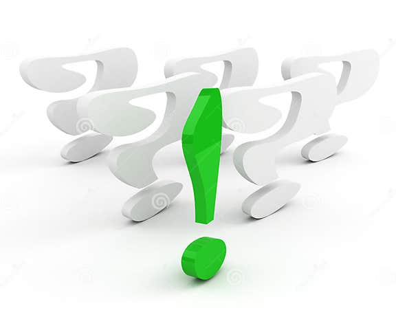 Groen uitroepteken stock illustratie. Illustration of dimensionaal ...