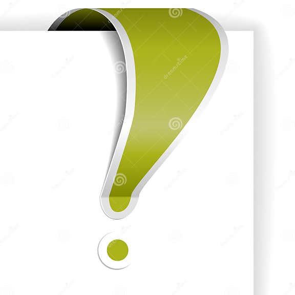 Groen Uitroepteken Met Witte Grens Vector Illustratie - Illustration of ...