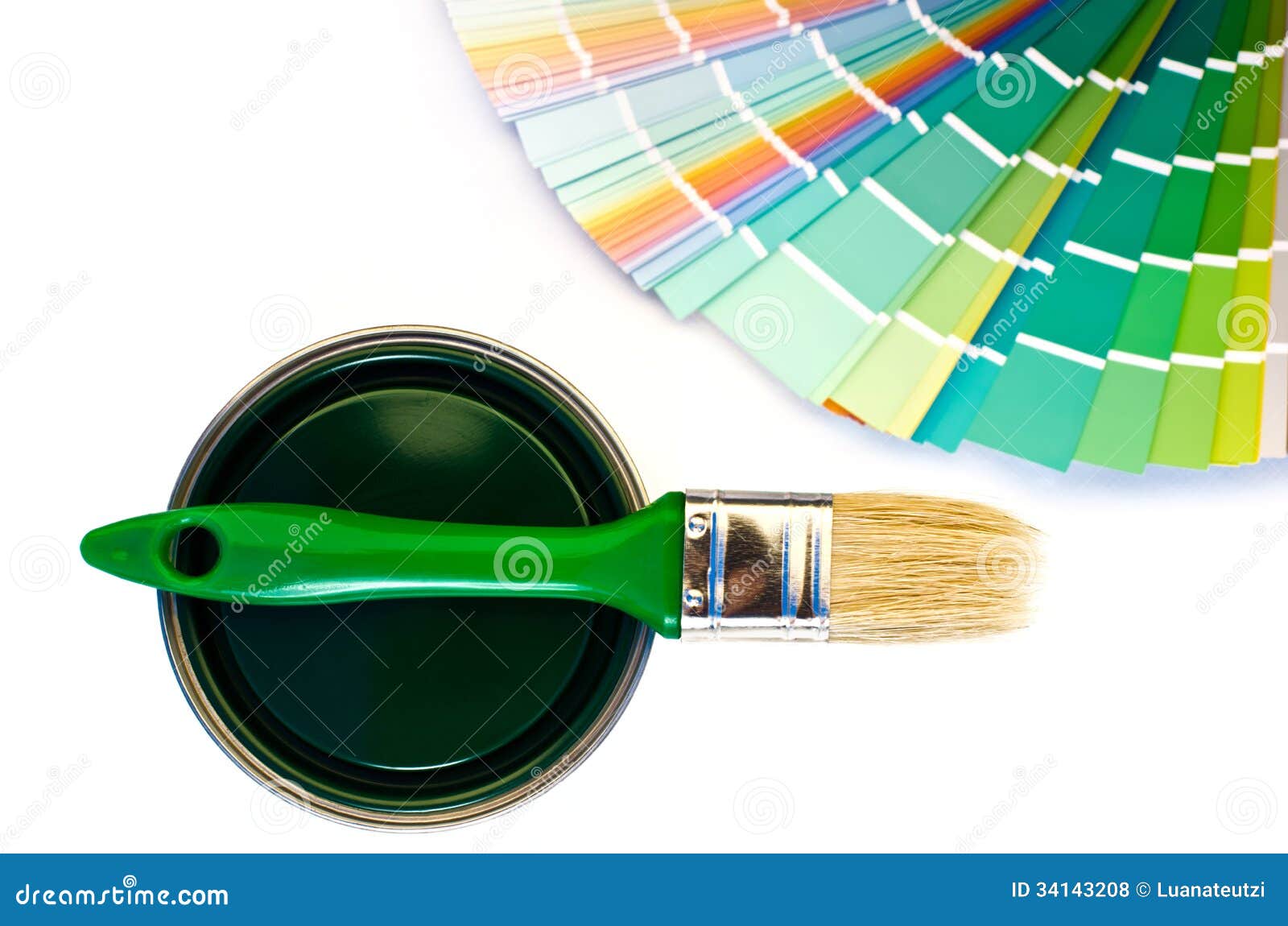 Groen verf en monster. stock foto. Image of opties, samenvatting - 34143208