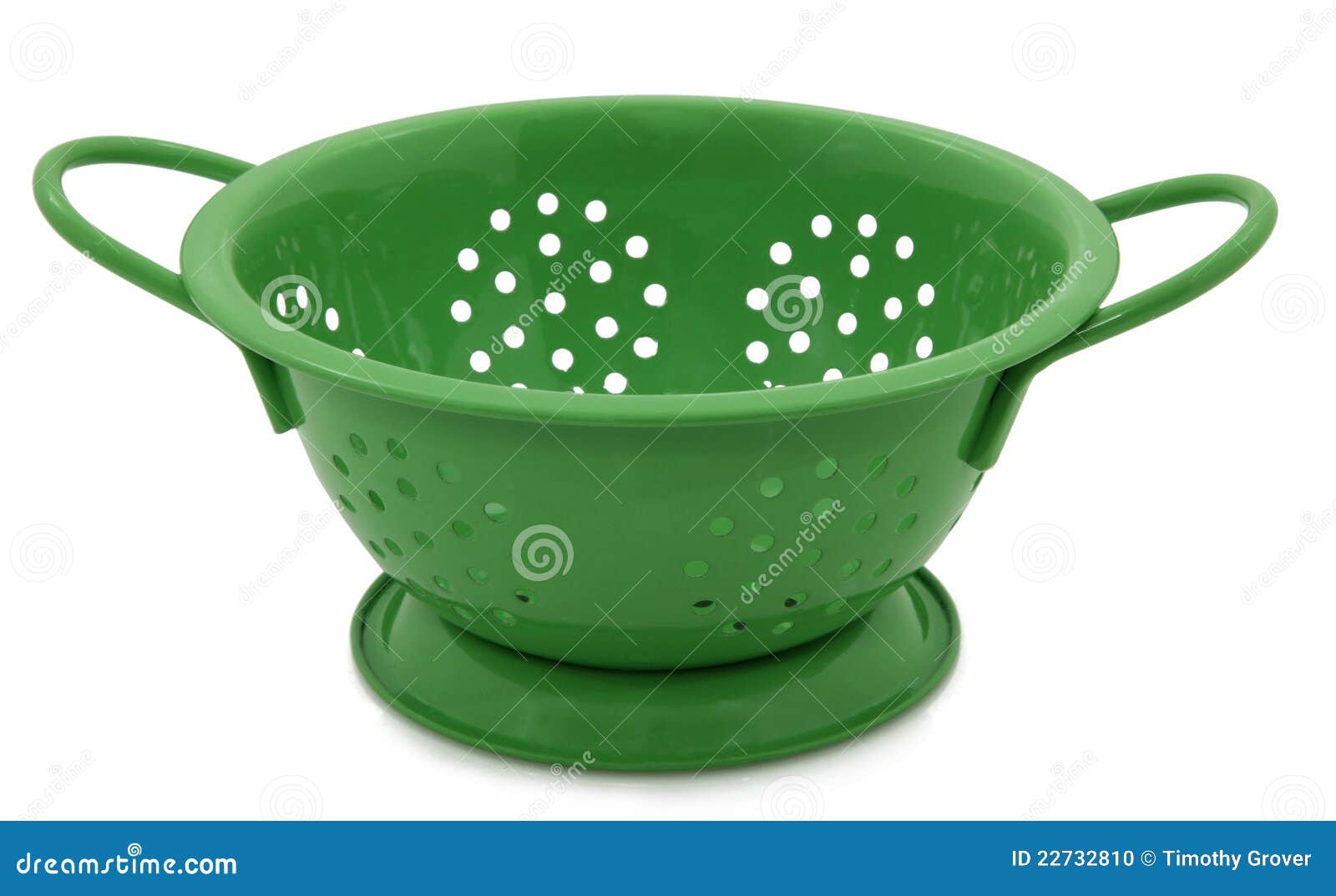 Groen Vergiet op Wit stock foto. Image of voorwerp, keuken - 22732810