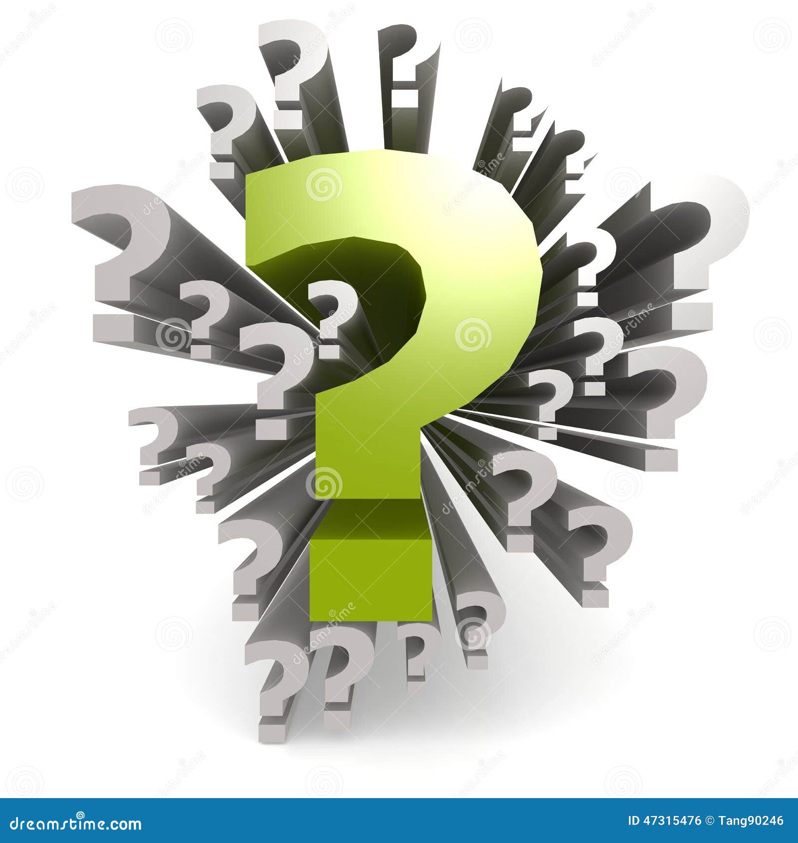 Groen vraagteken stock illustratie. Illustration of onzekerheid - 47315476