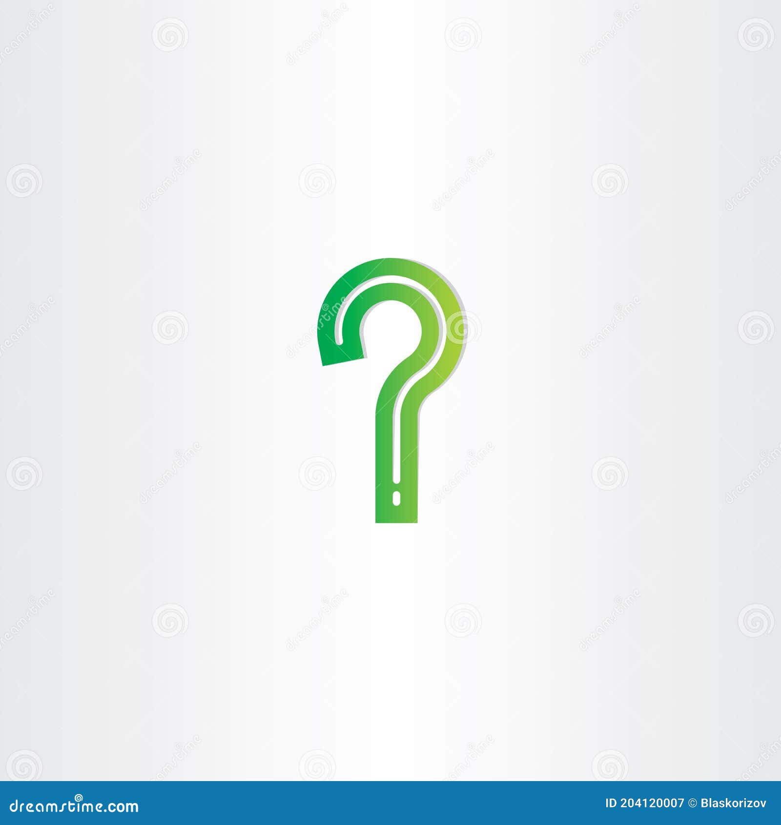 Groen Vraagteken Gestileerde Vector Vector Illustratie - Illustration ...